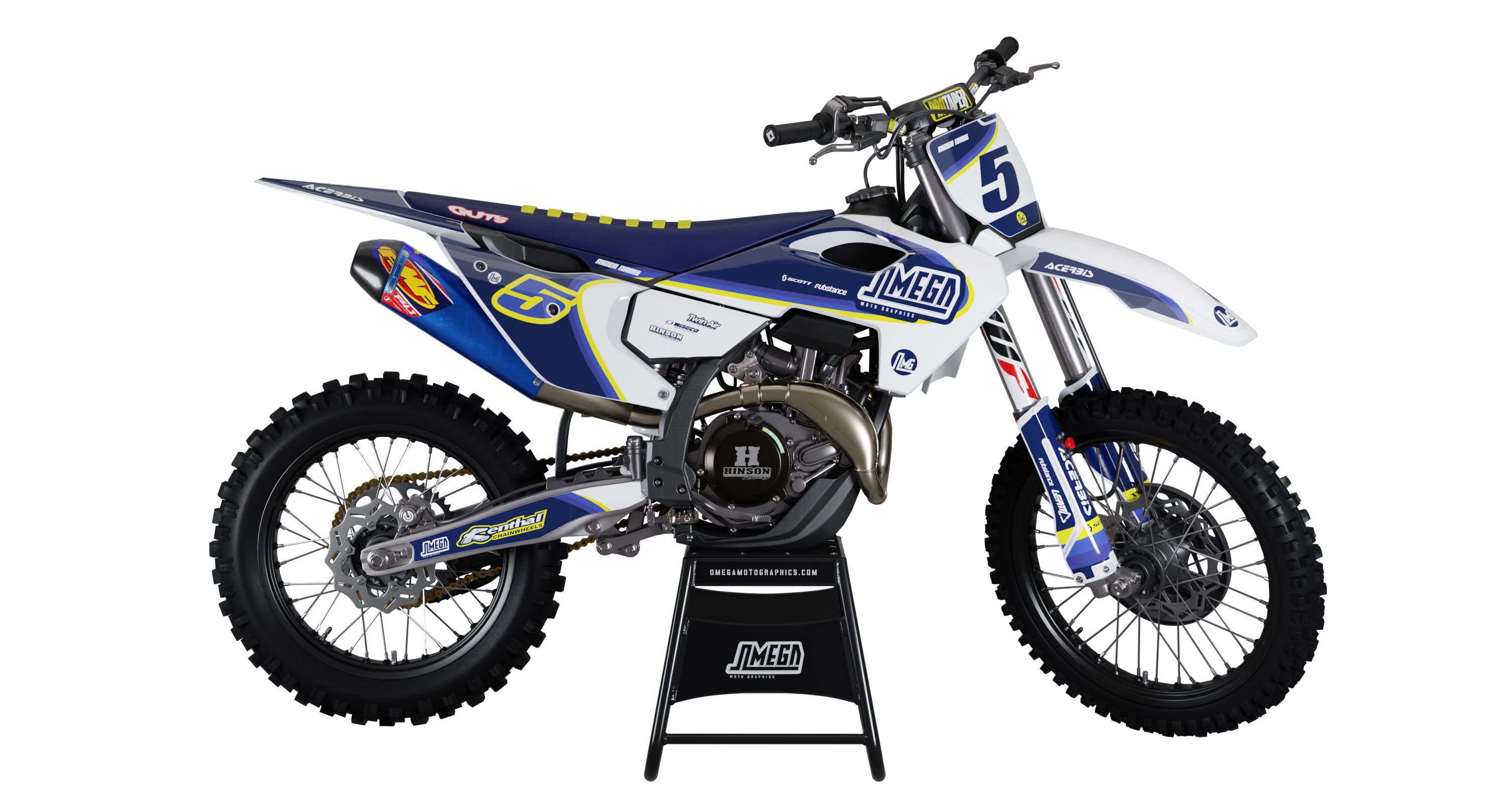 Heritage Blue Graphics Kit | Omega Moto Graphics