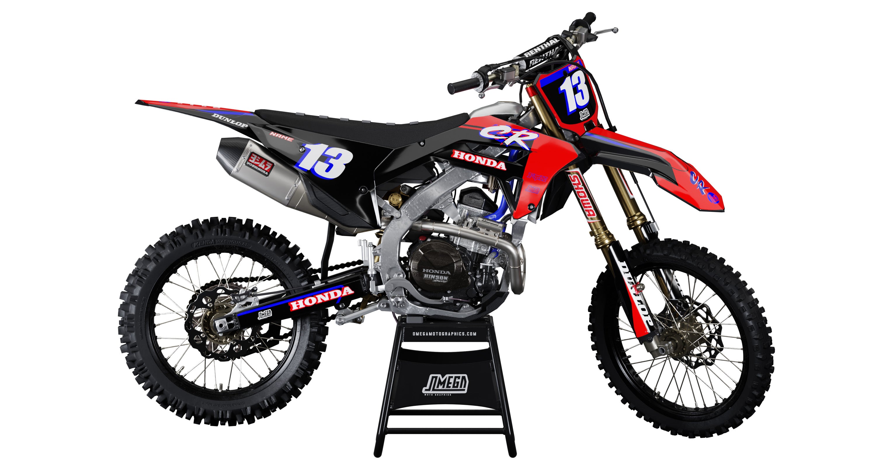 Black Electric CR Graphics Kit | Omega Moto Graphics