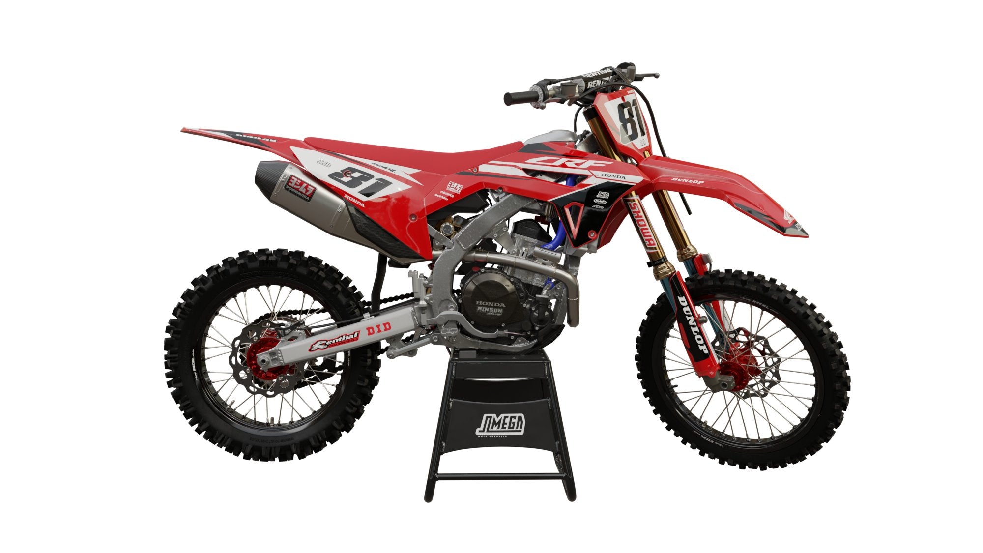 Honda CR CRF Factory Red graphics kit | Omega Moto Graphics