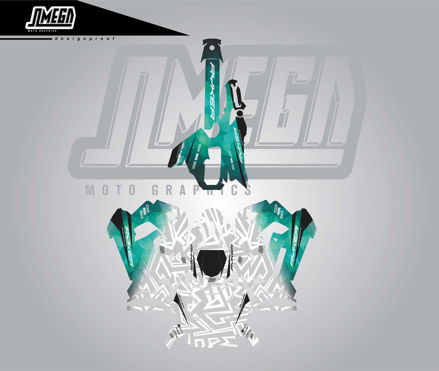 Cam-Am Green Flash Ryker Graphics Kit – Omega Moto Graphics