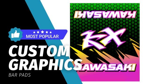 Custom Bar Pad Sticker | Omega Moto Graphics