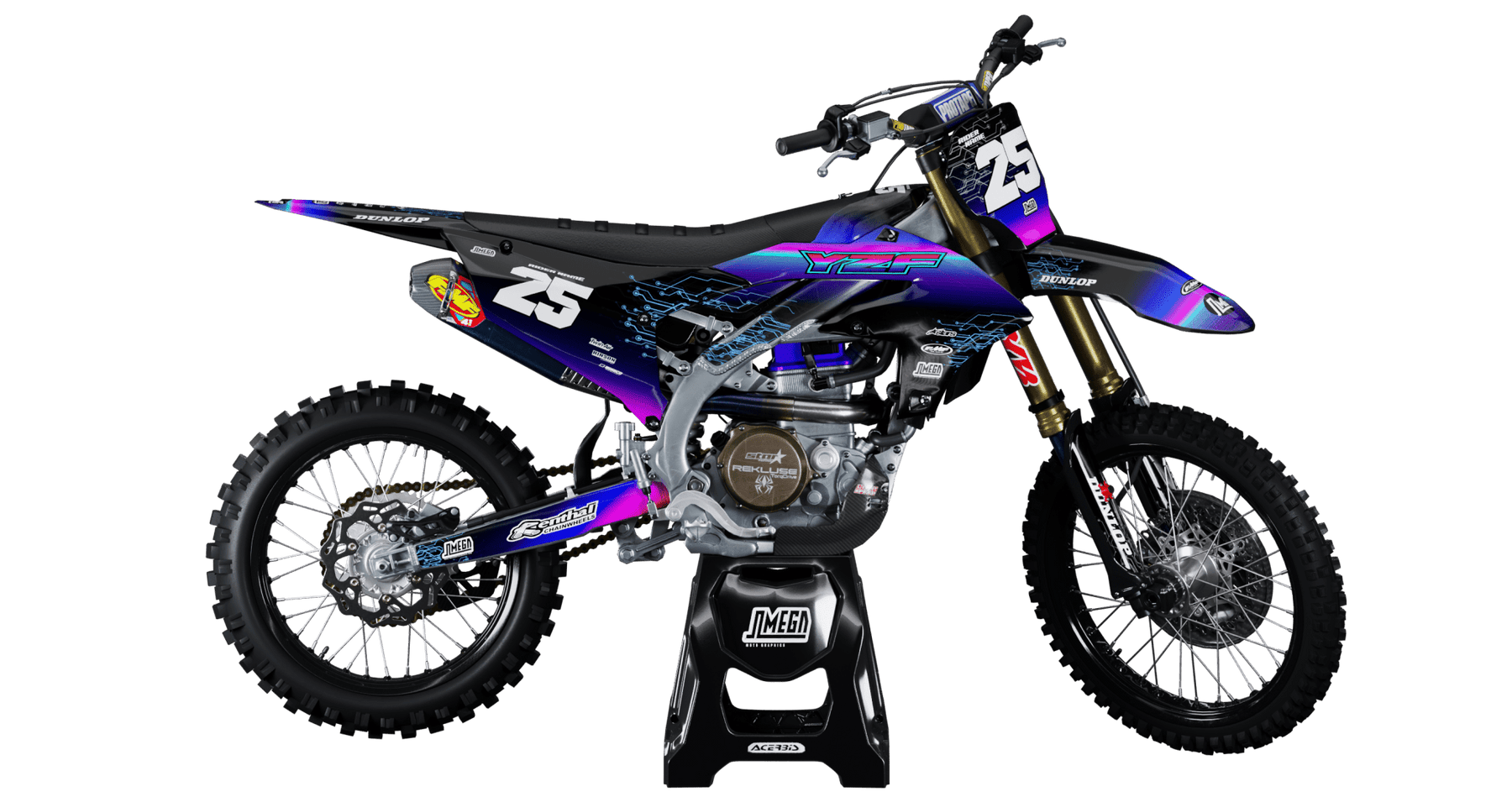 Cyber Retro Graphics Kit | Motocross Decals – Omega Moto Graphics