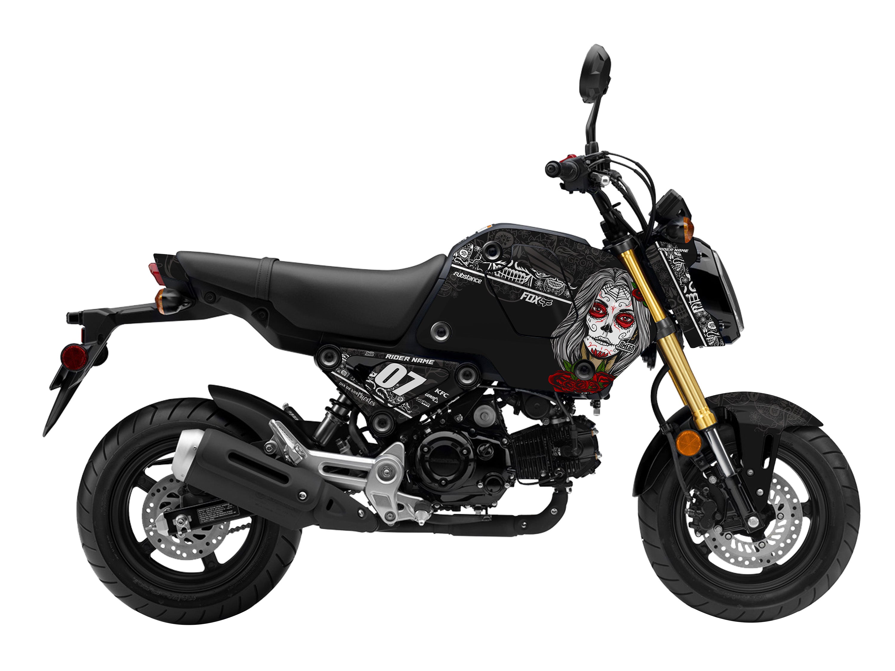 Day Of The Dead Road Bike Graphics Kit | Motorcycle Decals – Omega Moto ...