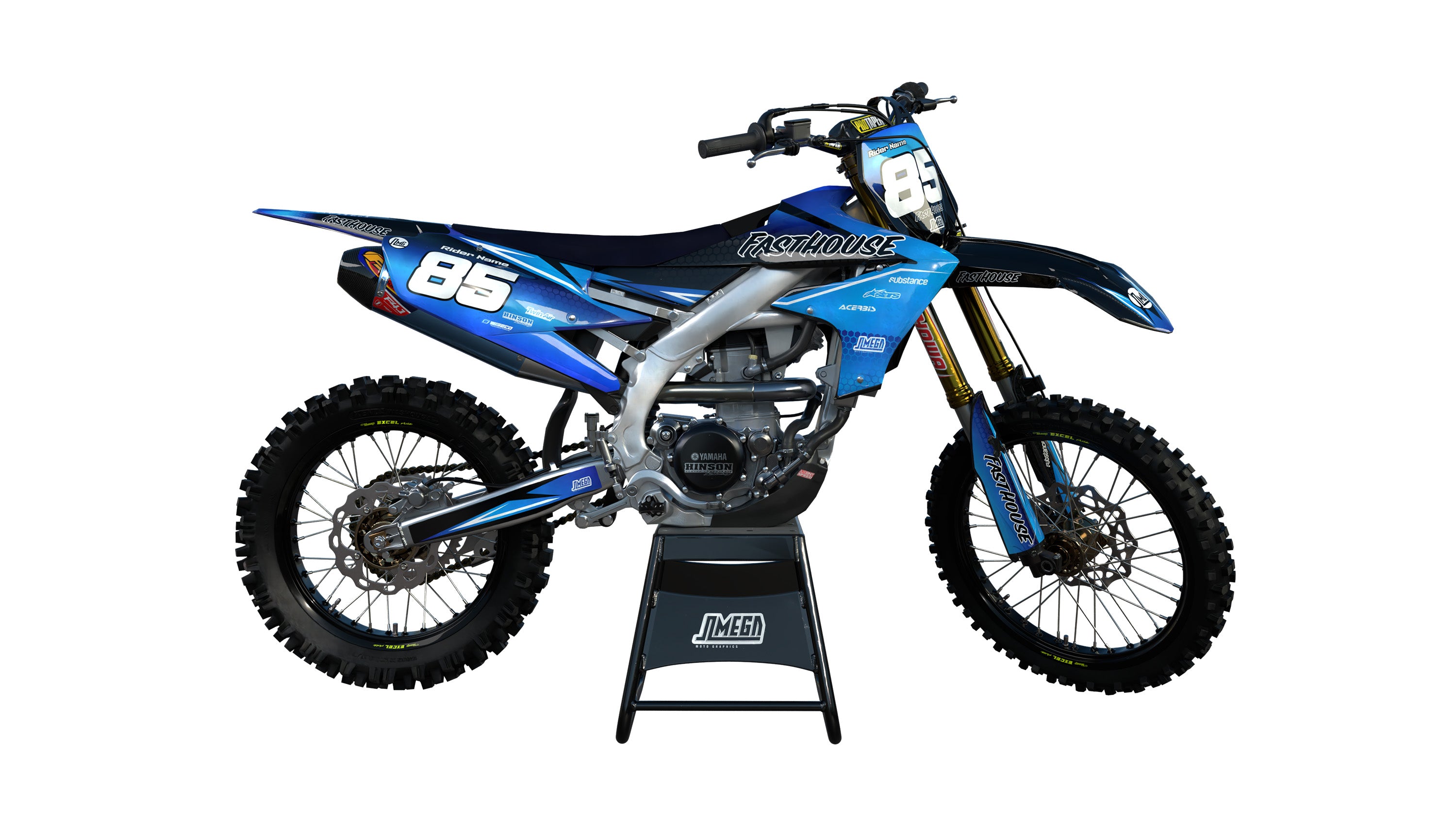 Deep Blue Graphics Kit | Omega Moto Graphics