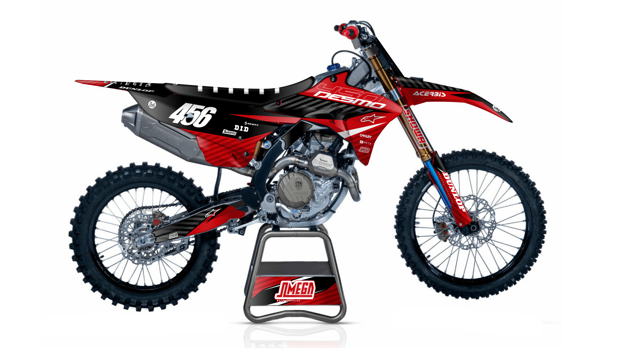 Ducati Rosso Blitz Graphics kit | Dirt Bike Decals – Omega Moto Graphics