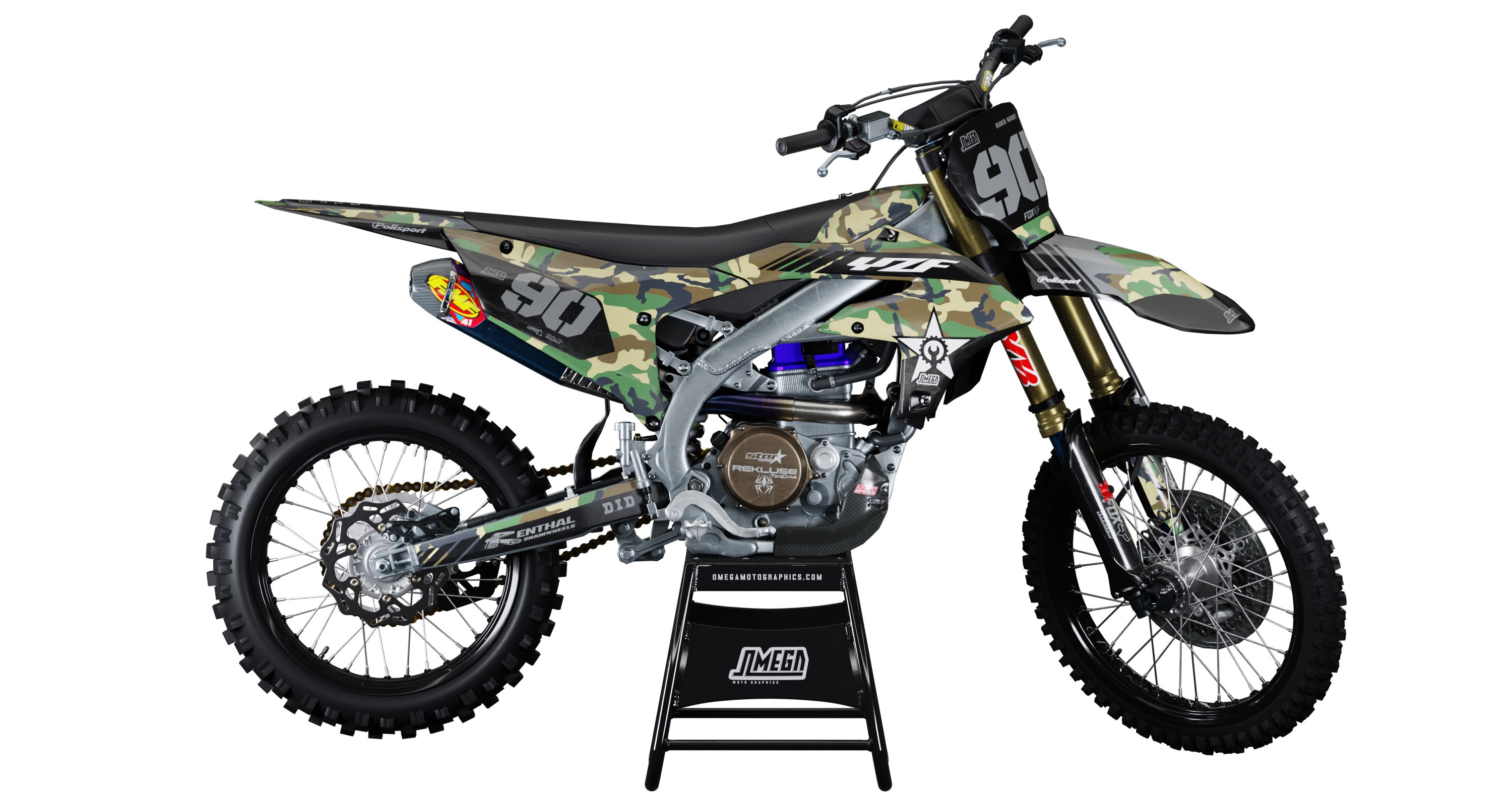 Green Yamaha Camo Graphics Kit | Omega Moto Graphics