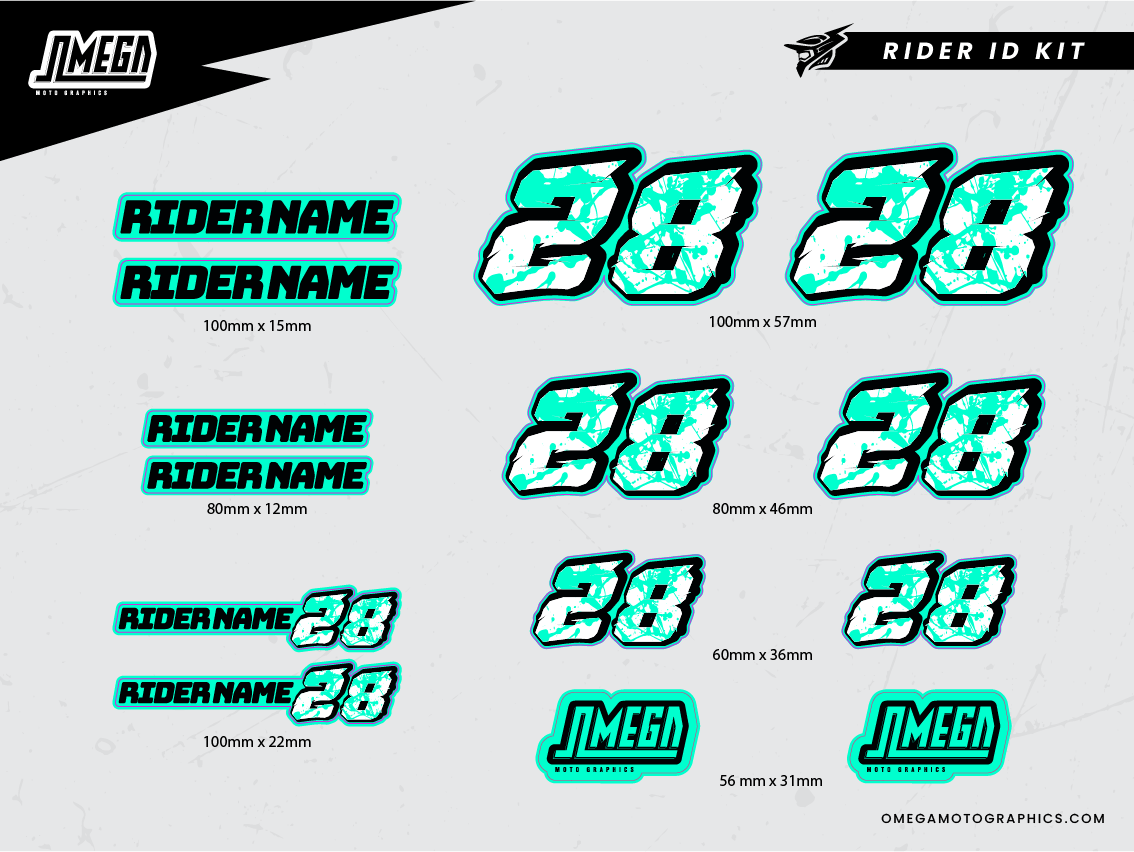 Helmet ID - Bungee | Custom Name Stickers for Helmets – Omega Moto Graphics