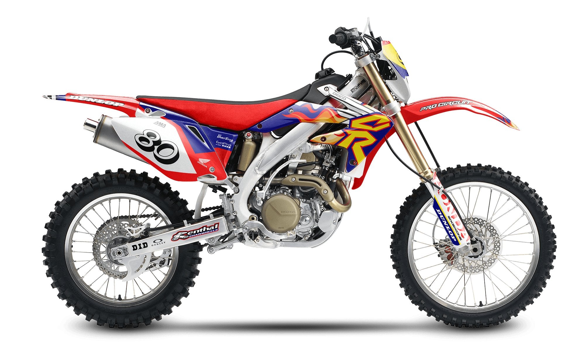 Honda CR CRF 90s Retro CR Style graphics kit | Omega Moto Graphics