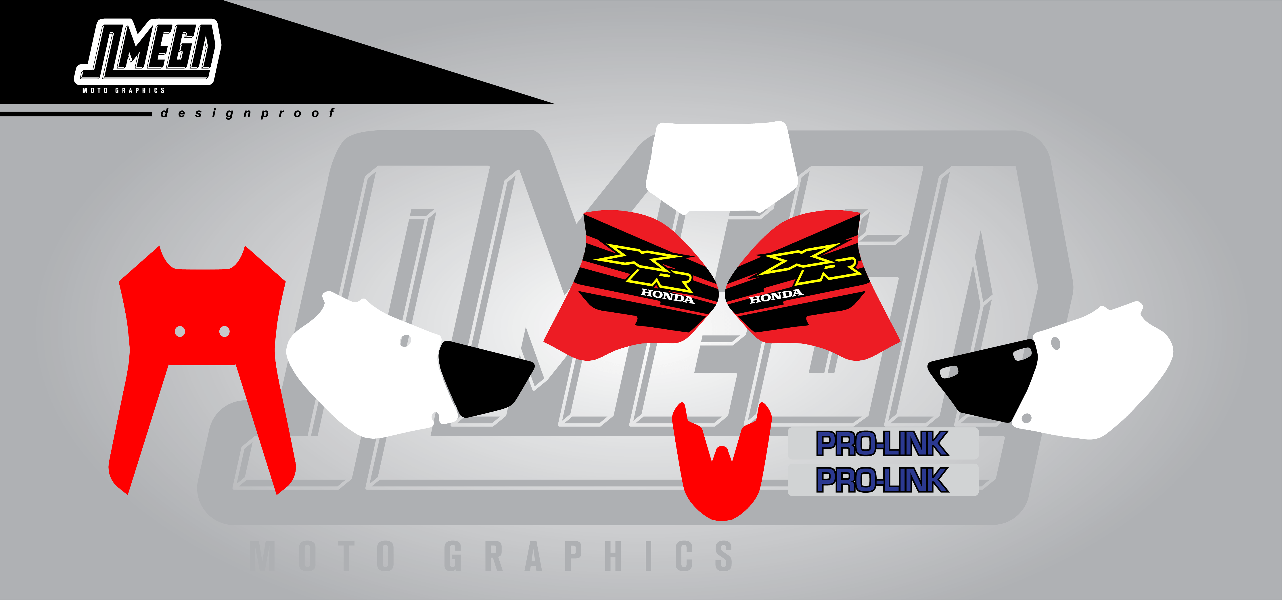 Honda XR400 graphics kit | Omega Moto Graphics