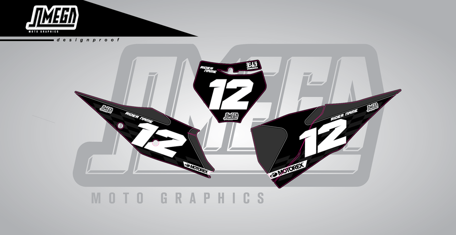 KA Dark Number Plates | MX Number Plates – Omega Moto Graphics