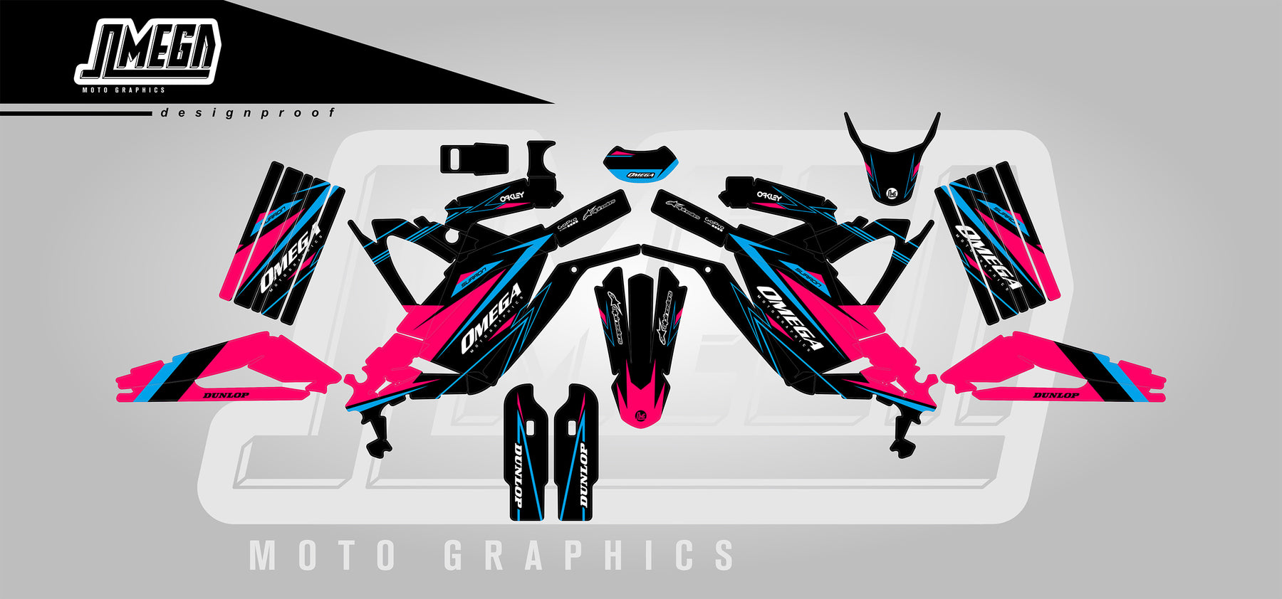 Modern Surron Graphics kit | MX Sticker Kit – Omega Moto Graphics