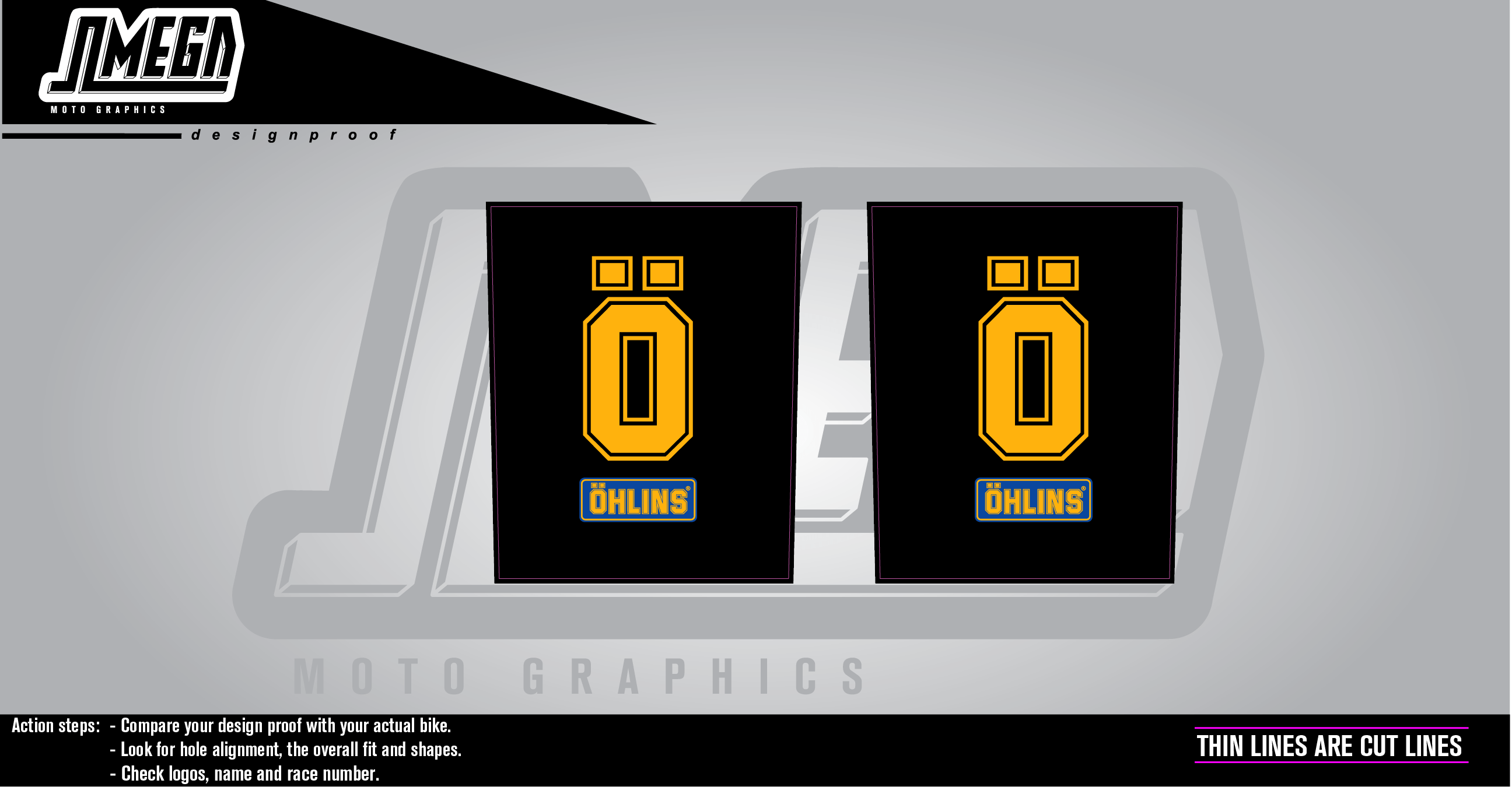 Ohlins Fork Wraps – Omega Moto Graphics
