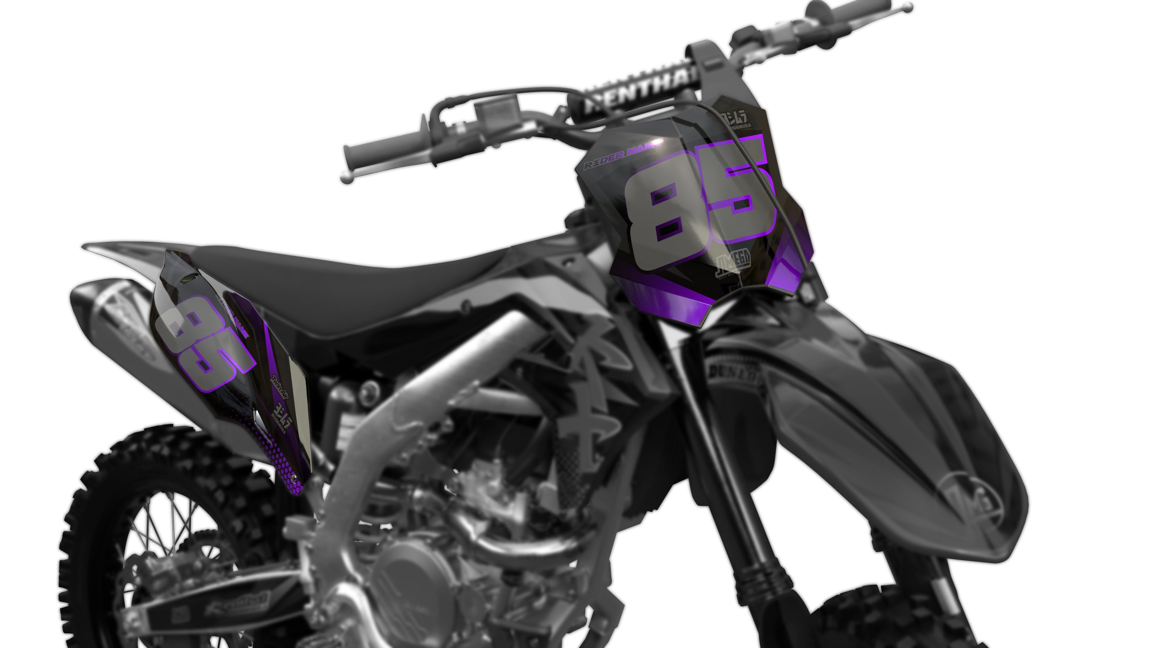 Purple Touch Number Plates | Omega Moto Graphics