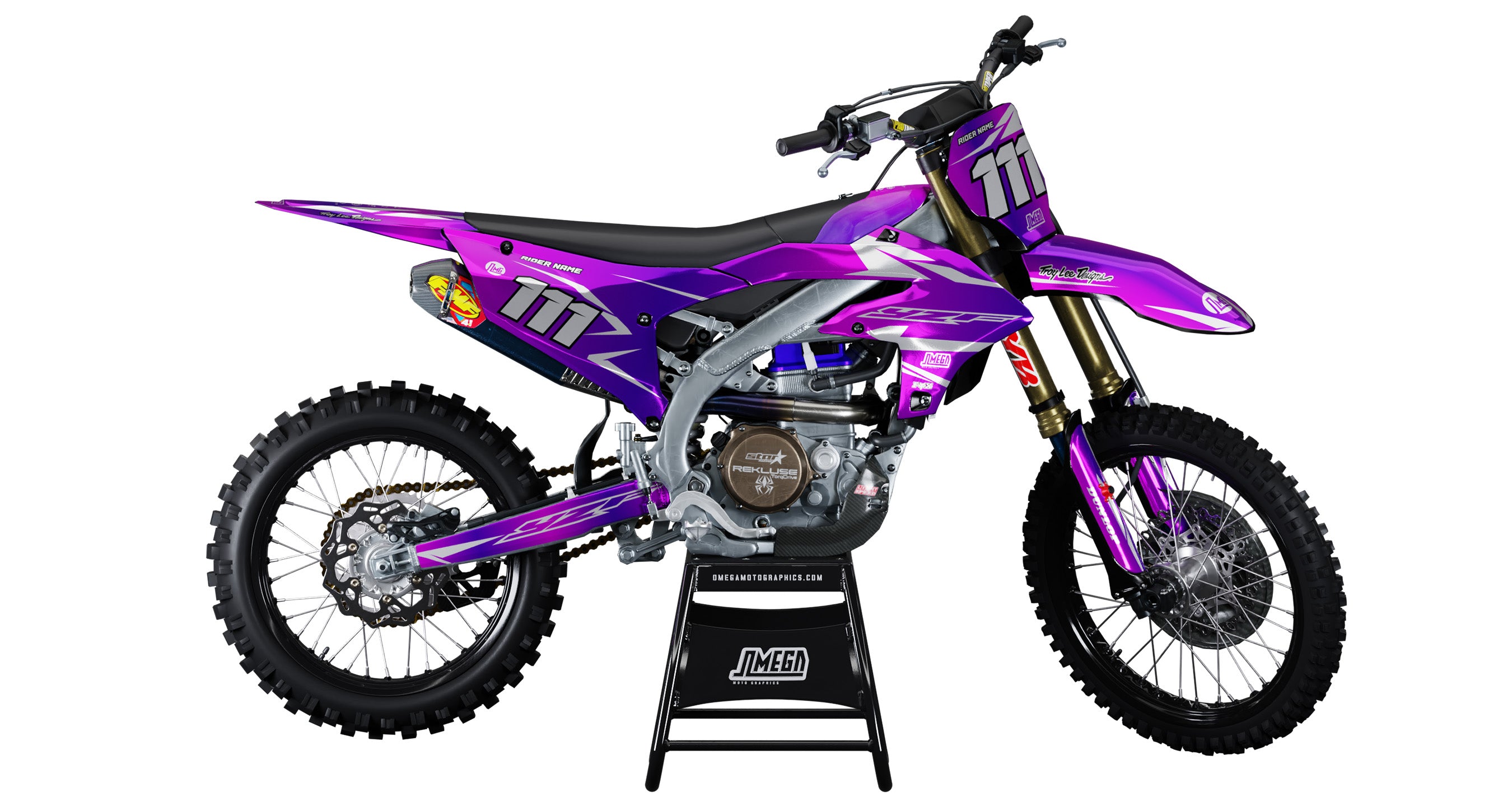 Purple Gradient Graphics Kit | Omega Moto Graphics