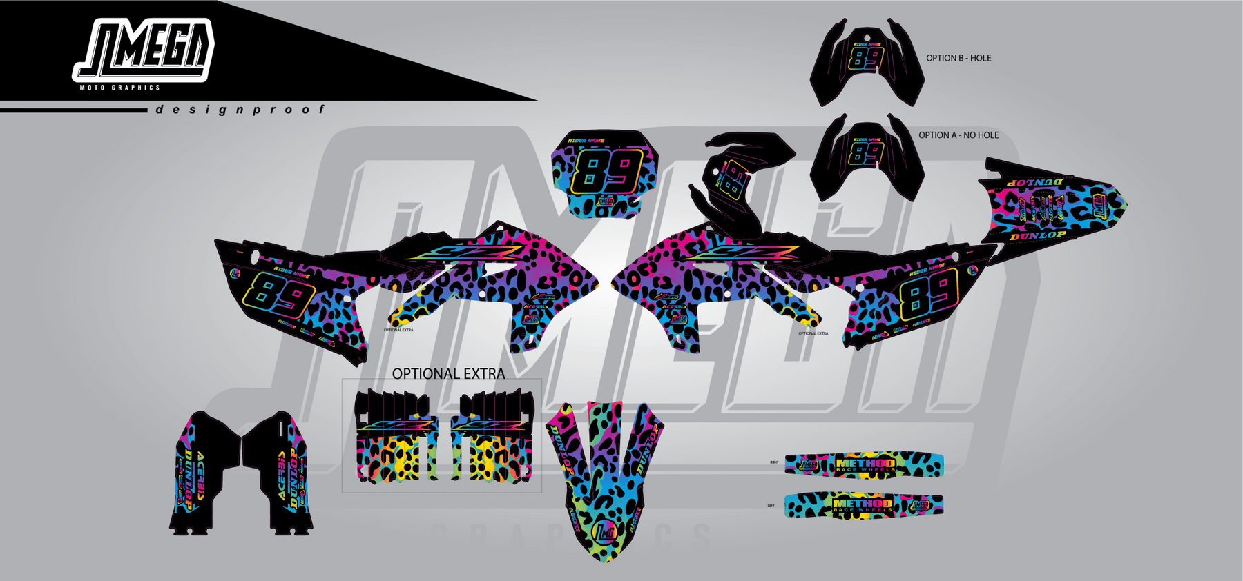 Spectrum Leopard Graphics Kit | MX Graphics – Omega Moto Graphics