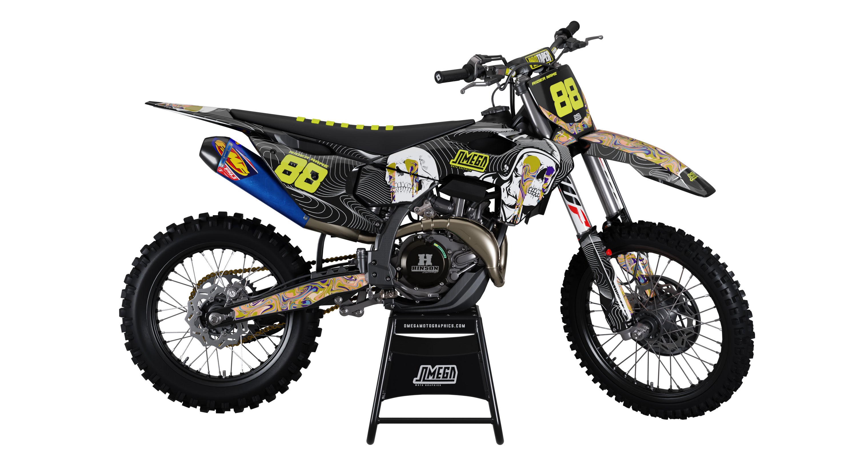 Husqvarna Topo Skulls Graphics Kit | Omega Moto Graphics