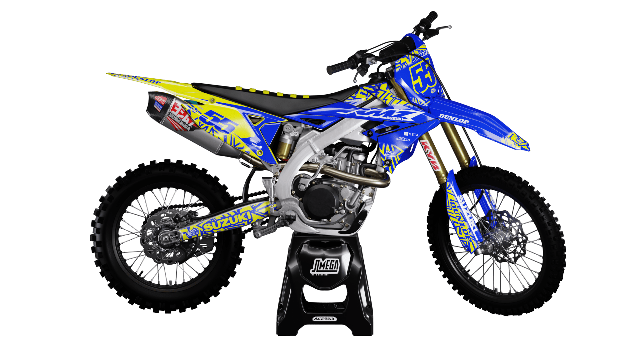 Suzuki RM RMZ Yellow Radix Graphics Kit | Omega Moto Graphics