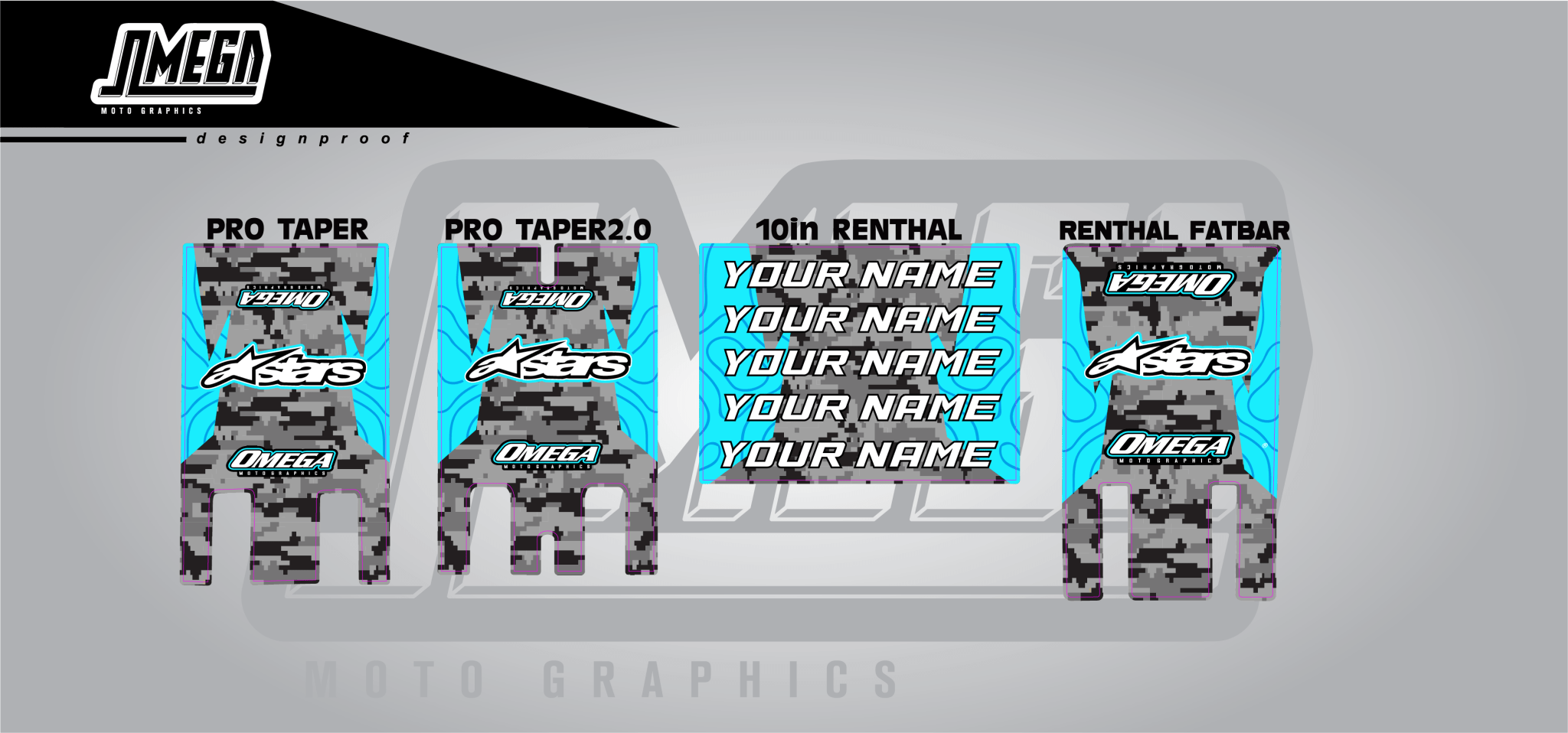 Scrub Zone Bar Pad Sticker | Omega Moto Graphics