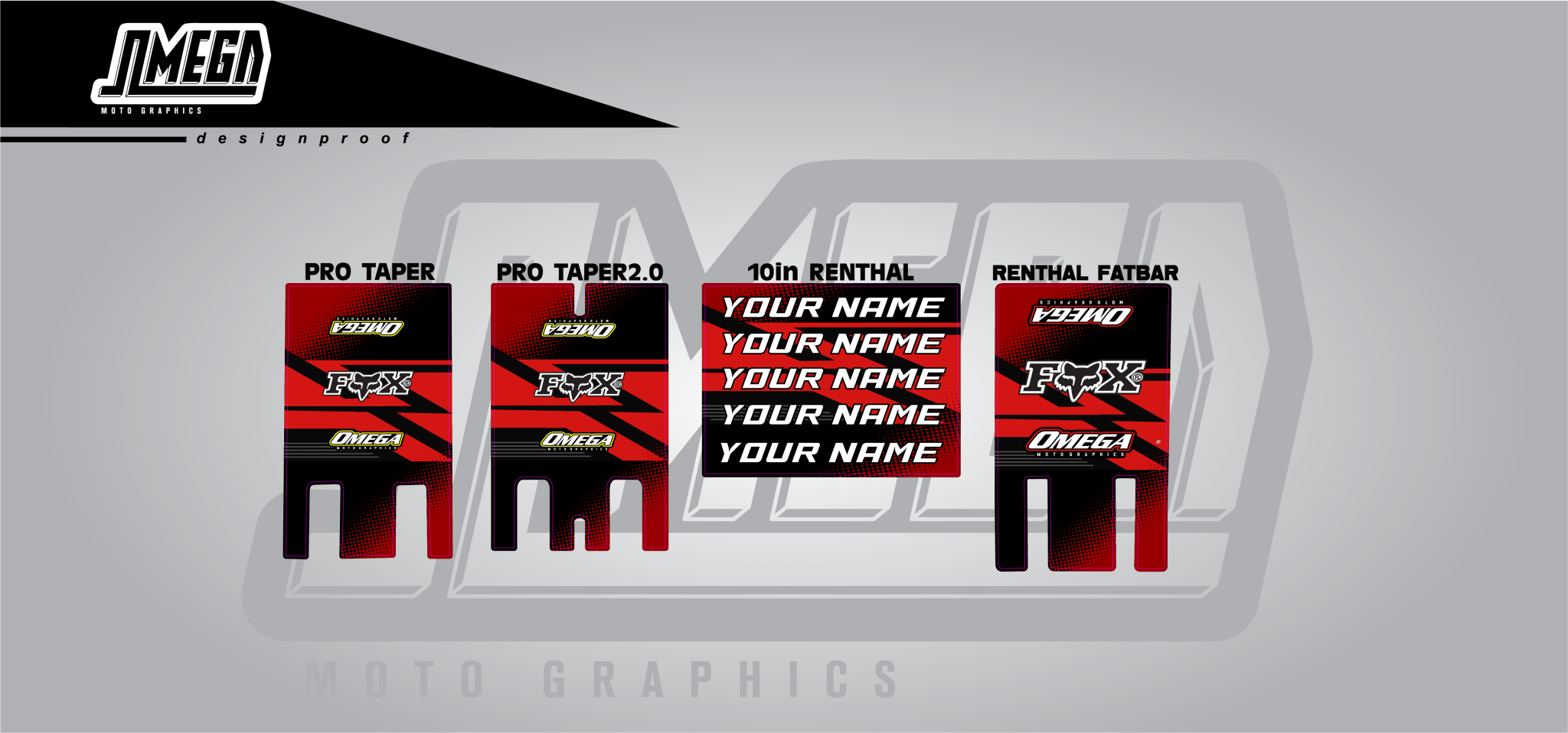 Pit Crew Bar Pad Sticker | MX Bar Pad Sticker – Omega Moto Graphics