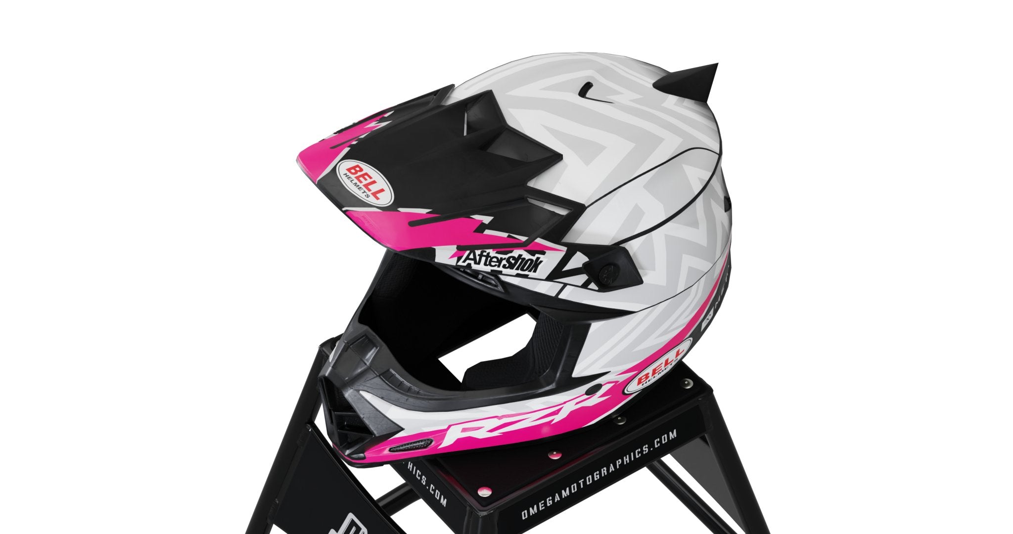 Clean Pink Helmet Graphics | Motorcycle Helmet Decals – Omega Moto Graphics