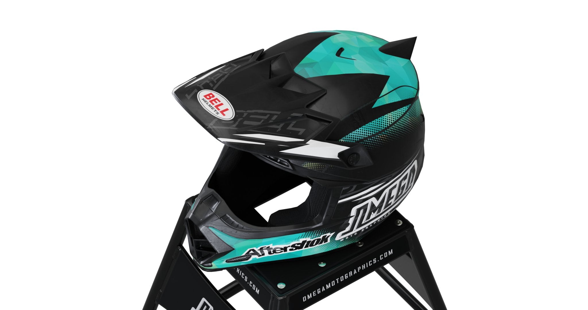 Green Texture Helmet Graphics – Omega Moto Graphics