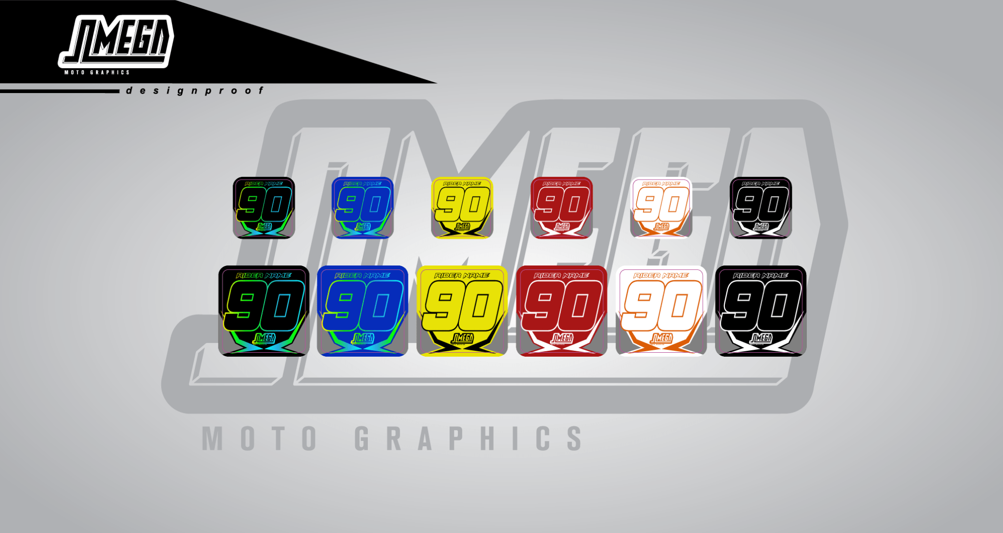 Bright Wheel Hub Stickers | MX Hub Stickers – Omega Moto Graphics