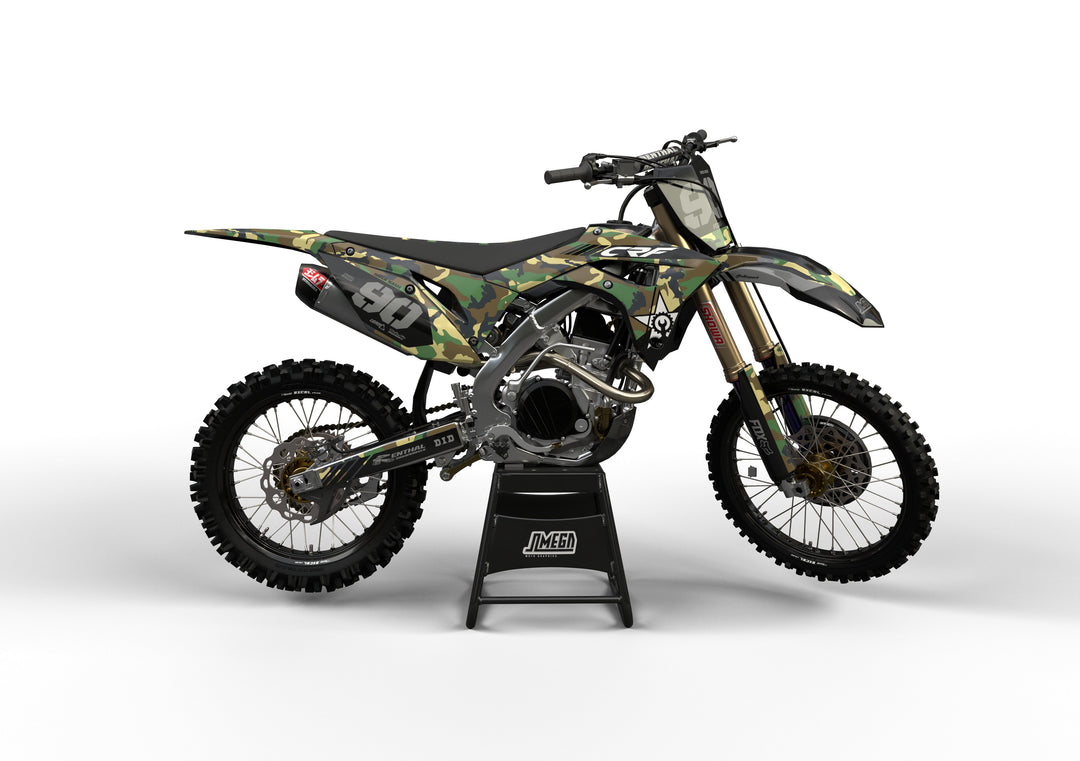 Honda CR CRF Army Camo graphics kit | Omega Moto Graphics