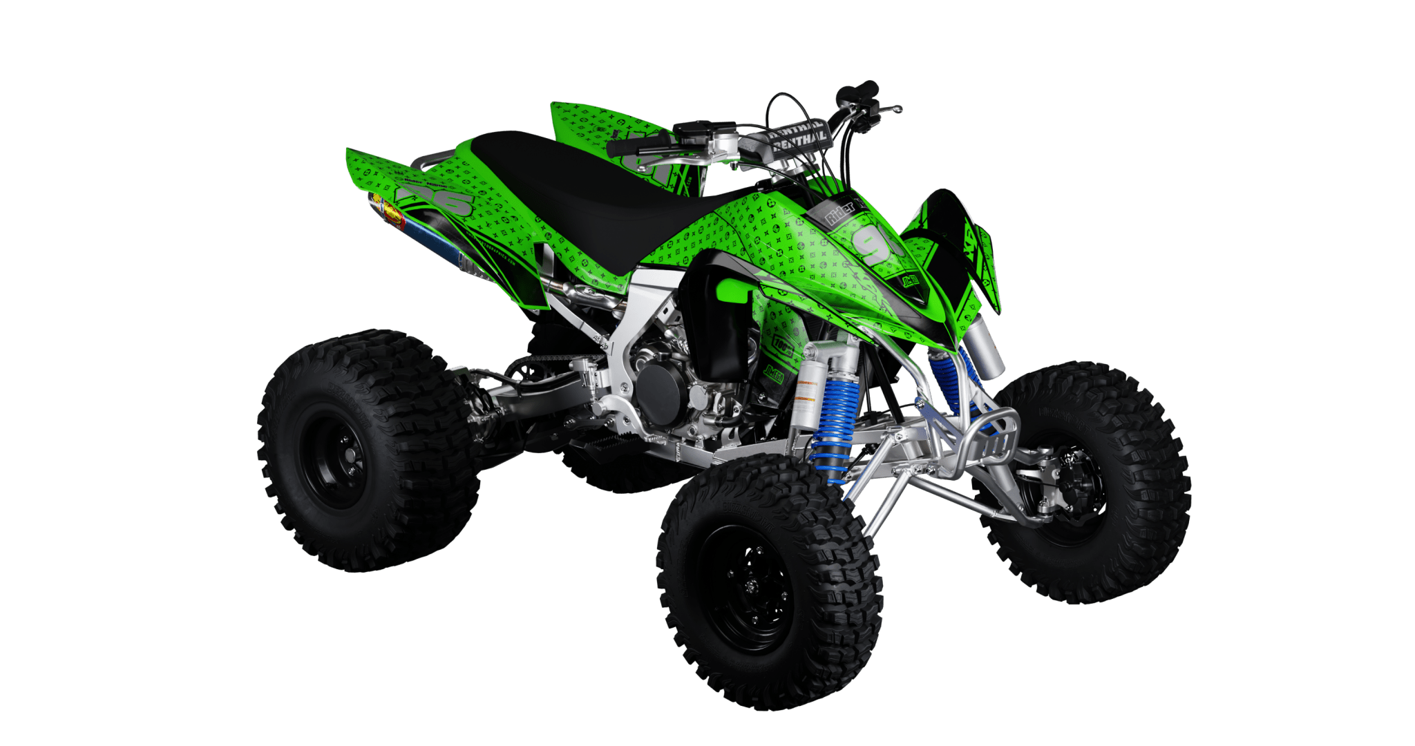 The LV Experience Green Quad Graphics Kit – Omega Moto Graphics