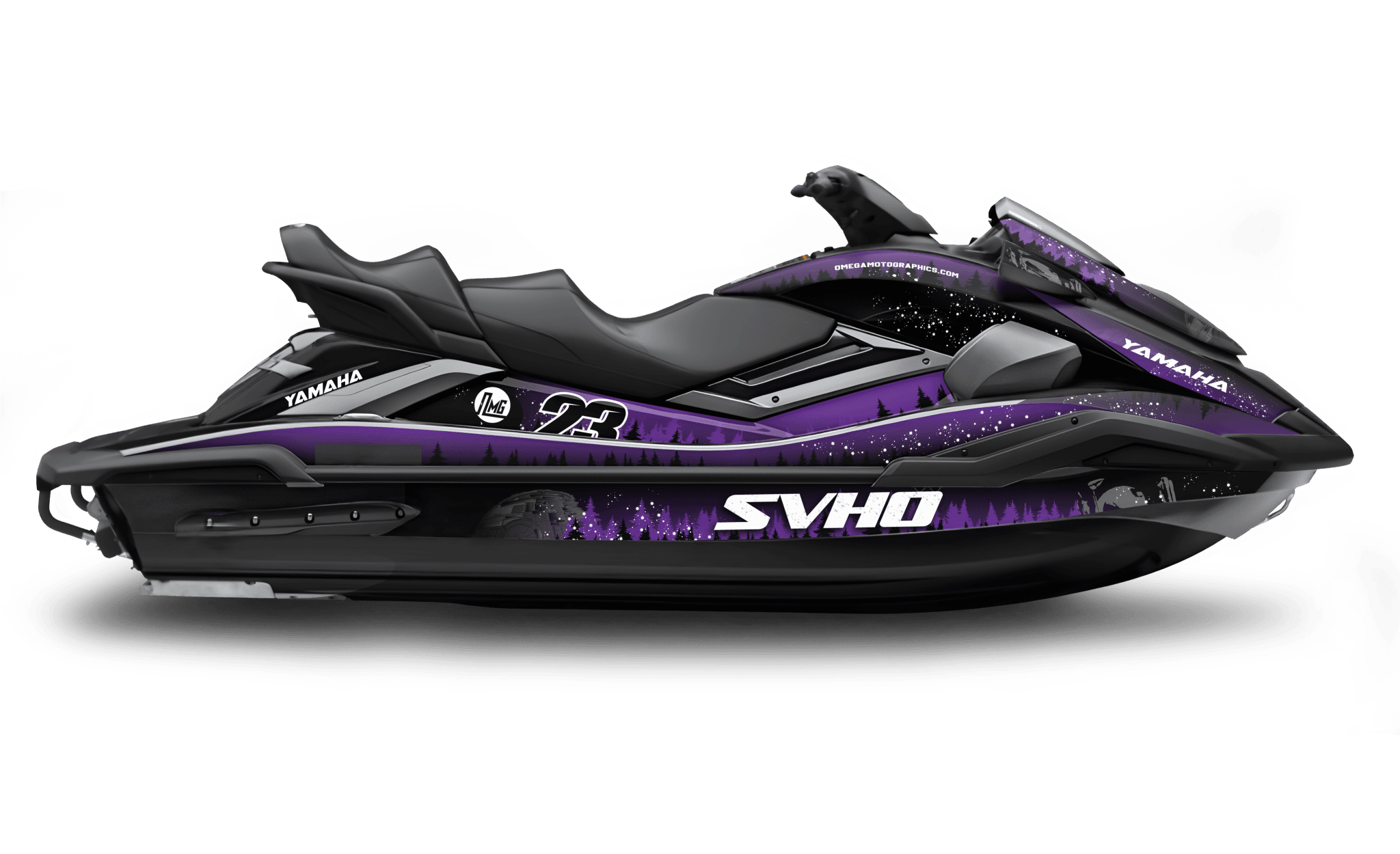 Purple Death Star Jet Ski Graphics Kit | Jet Ski Decals – Omega Moto ...
