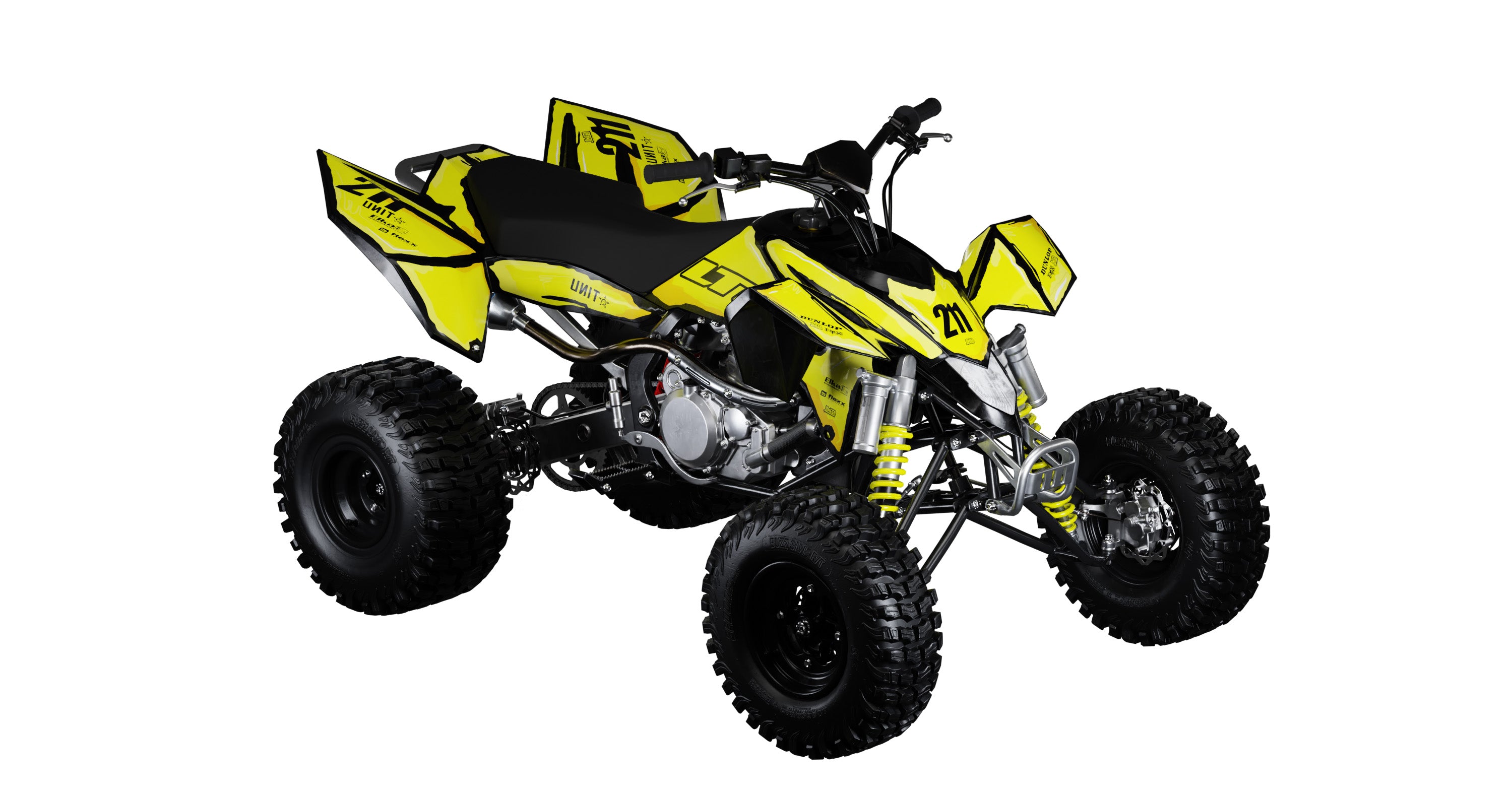 Yellow Manga Quad Graphics Kit | Quad & ATV Decals – Omega Moto Graphics