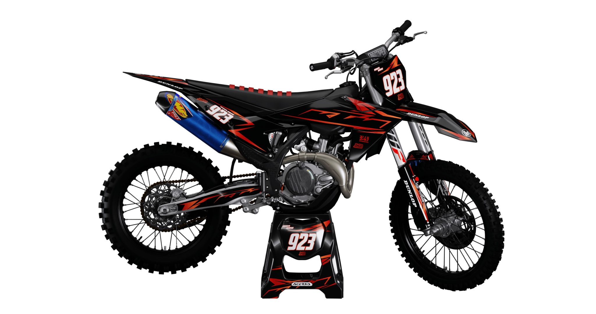 Orange Metallic Graphics Kit | Dirt Bike Stickers – Omega Moto Graphics