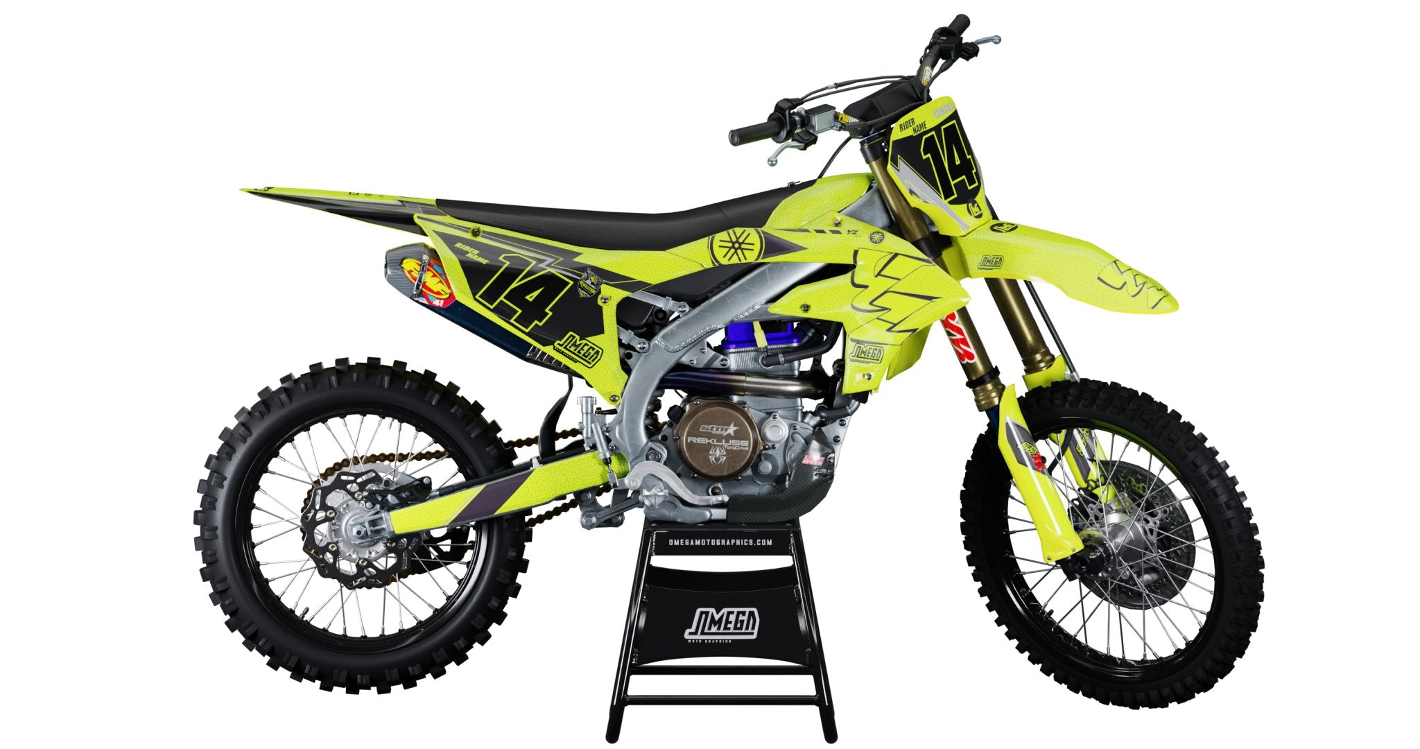 Yamaha YZ YZF Neon Geometry Graphics Kit | Omega Moto Graphics