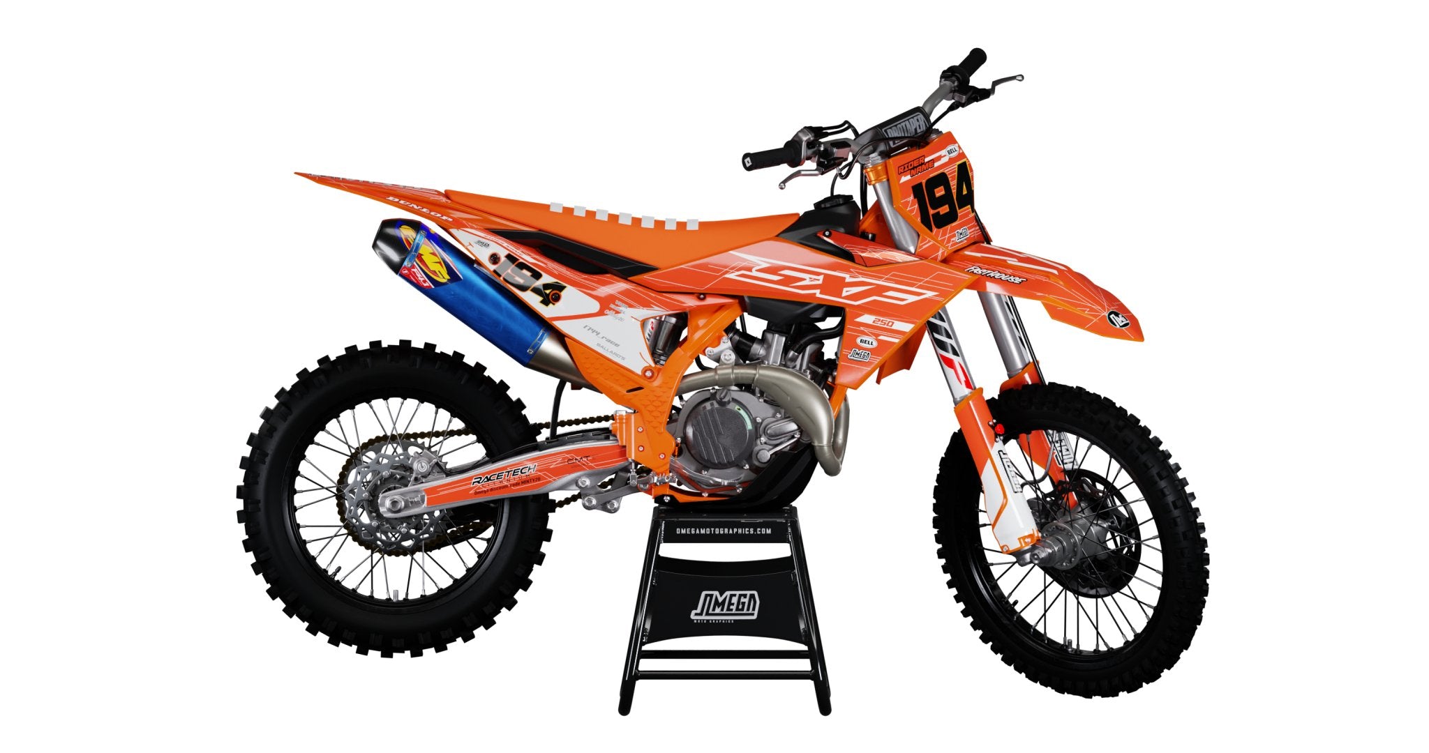 Orange Minty Graphics Kit | Omega Moto Graphics
