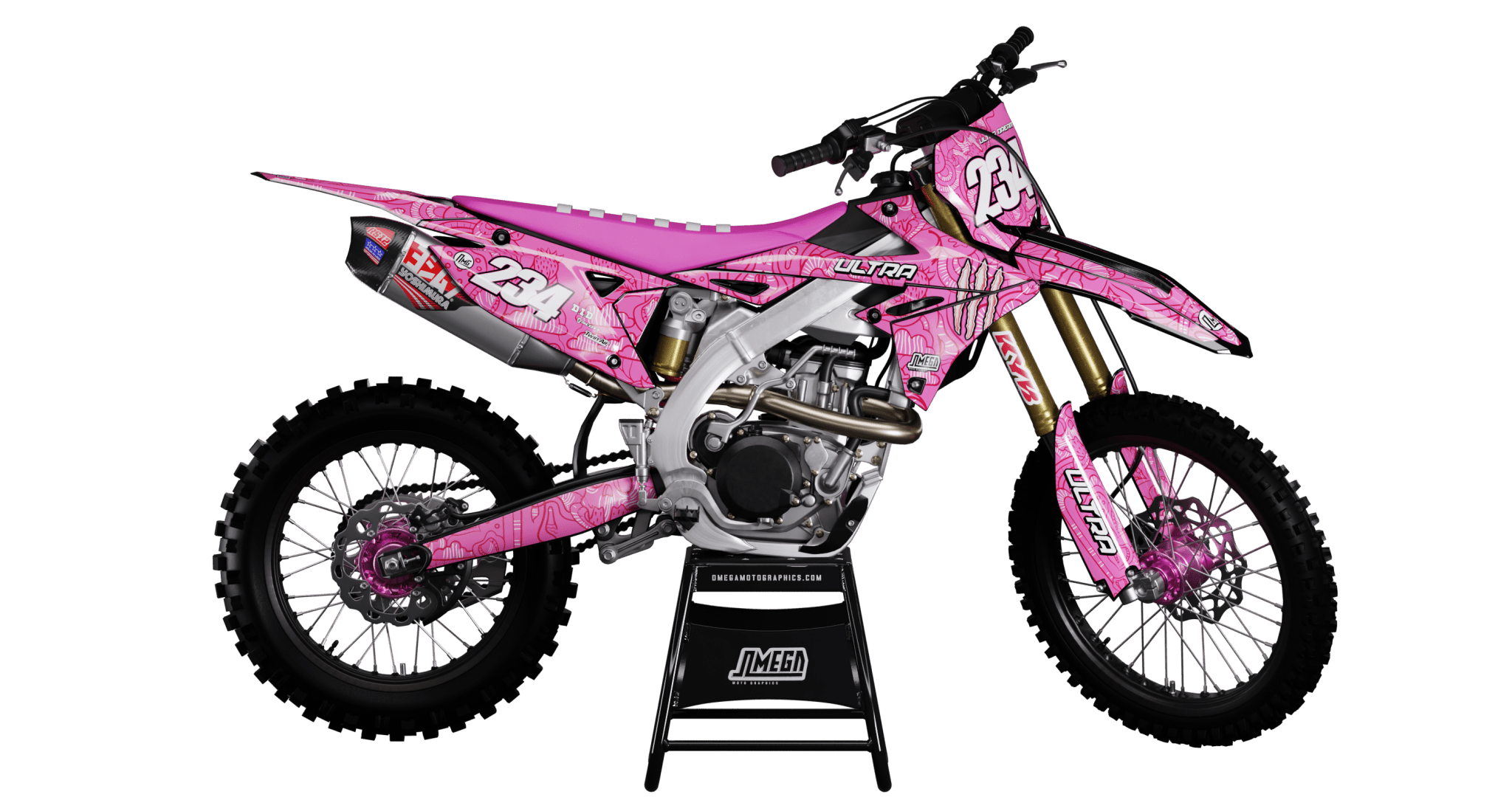 Pink Monster Sticker kit – Omega Moto Graphics
