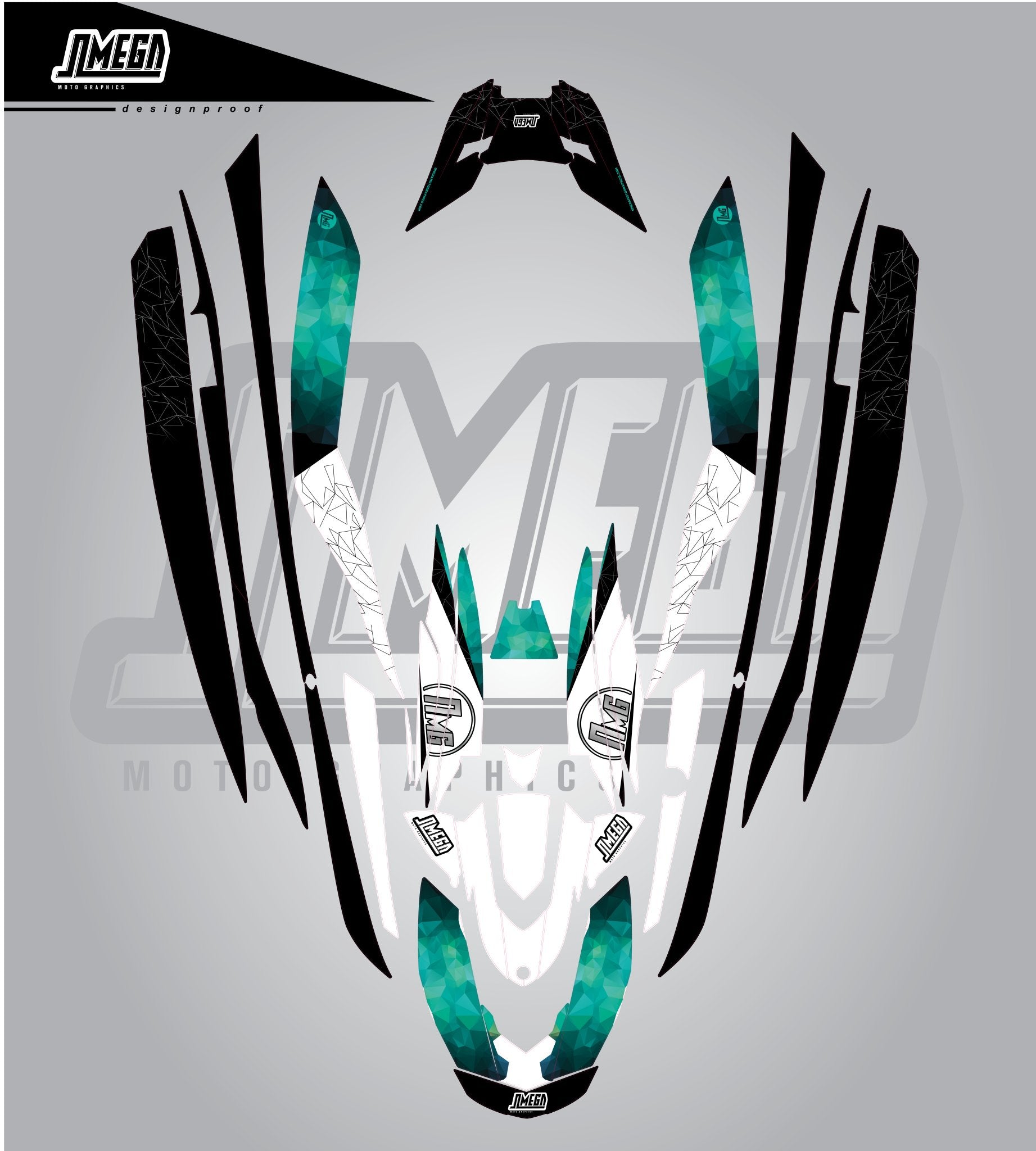 Polygons Jet Ski Graphics Kit – Omega Moto Graphics