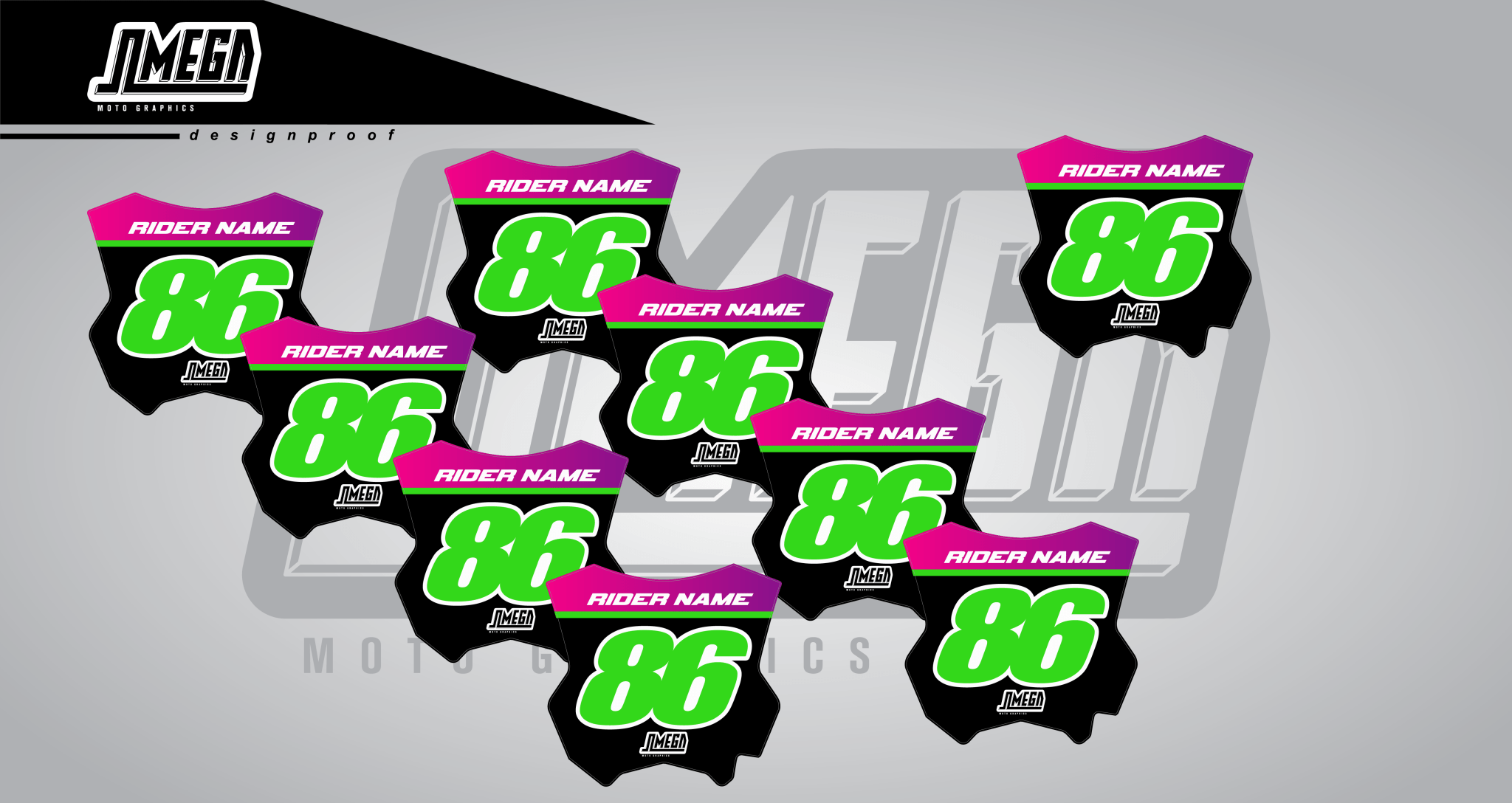 Retro Mini Plates Plates | Omega Moto Graphics