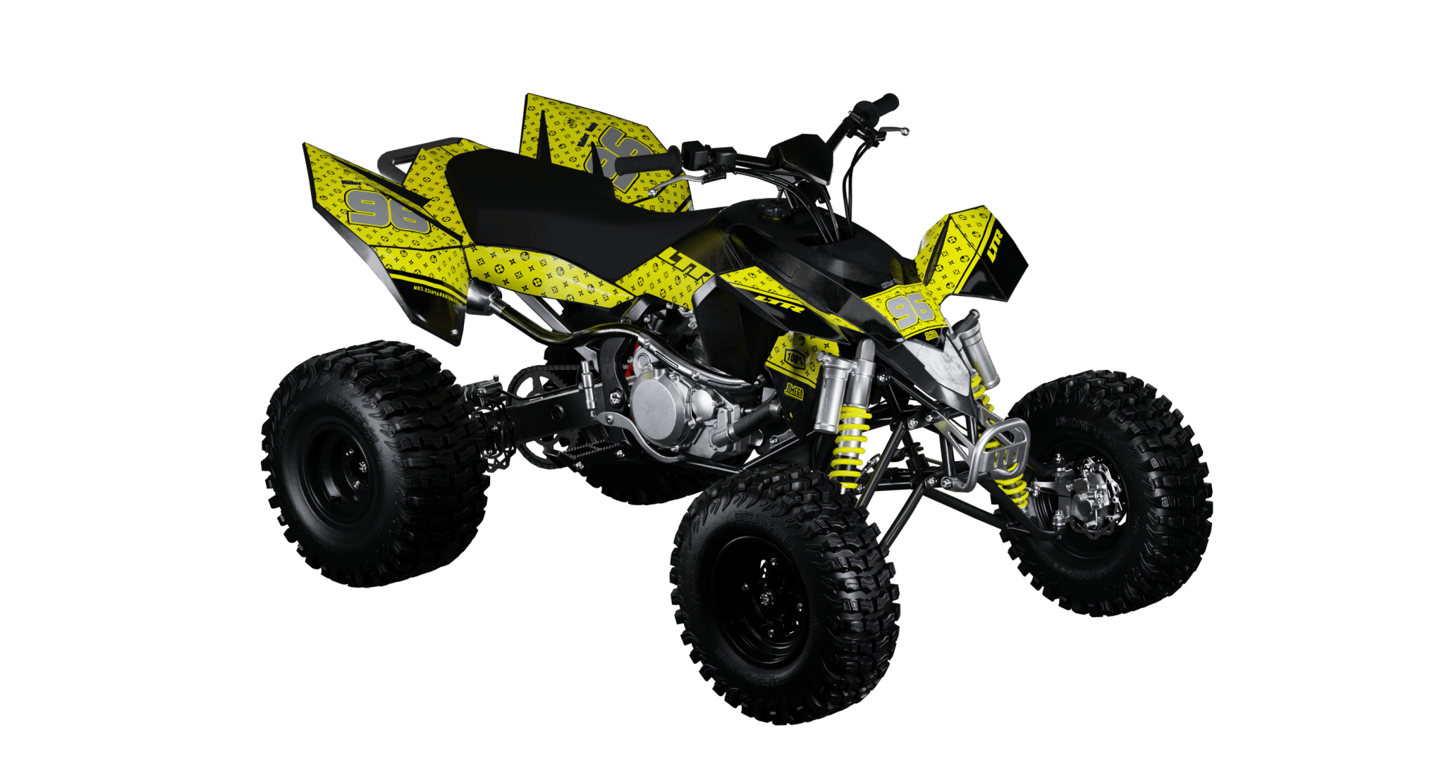 The LV Experience Yellow Quad Graphics Kit – Omega Moto Graphics