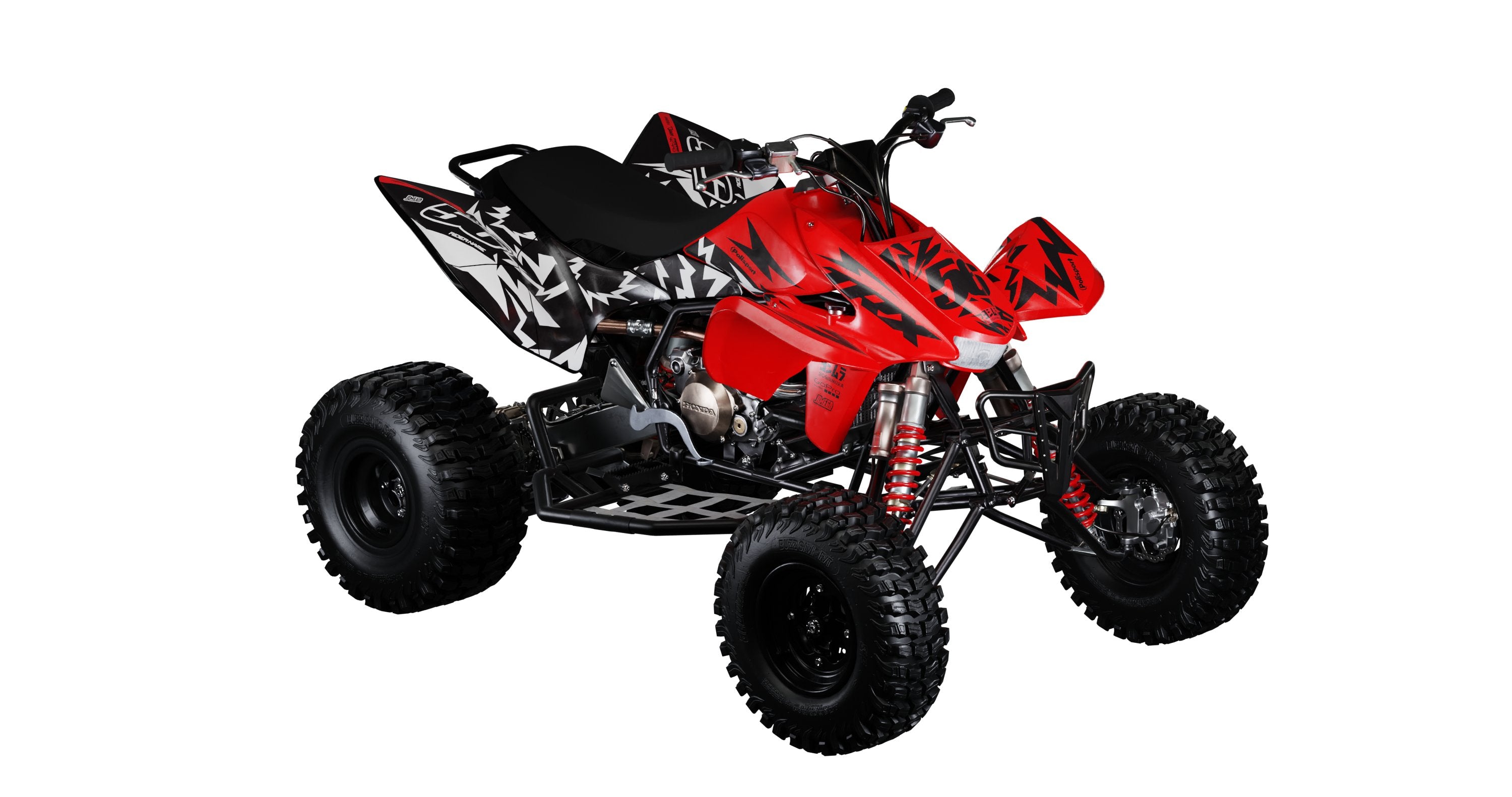 Red Thunder Quad Graphics Kit | ATV Graphics Kit – Omega Moto Graphics