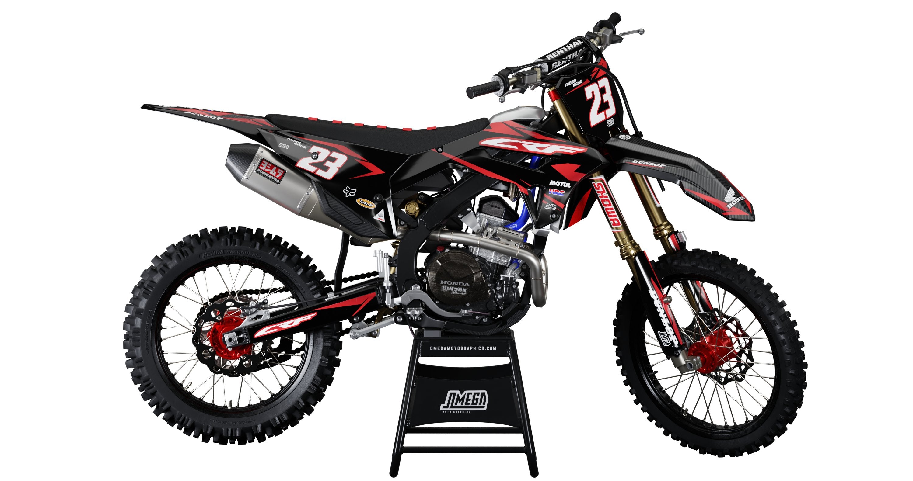 Metallic Red Graphics Kit | Omega Moto Graphics