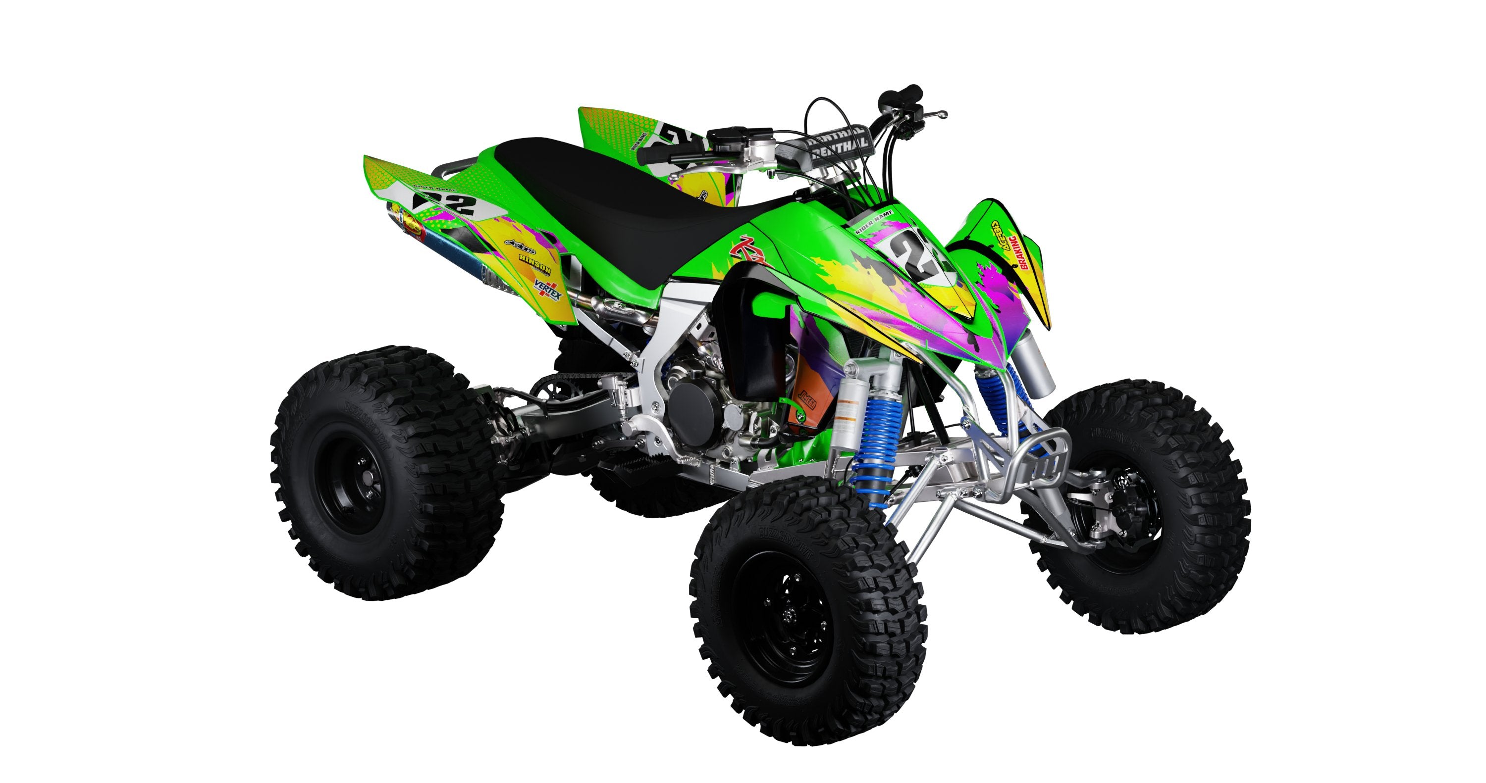 Old School Quad Graphics Kit | Quad & ATV Stickers – Omega Moto Graphics