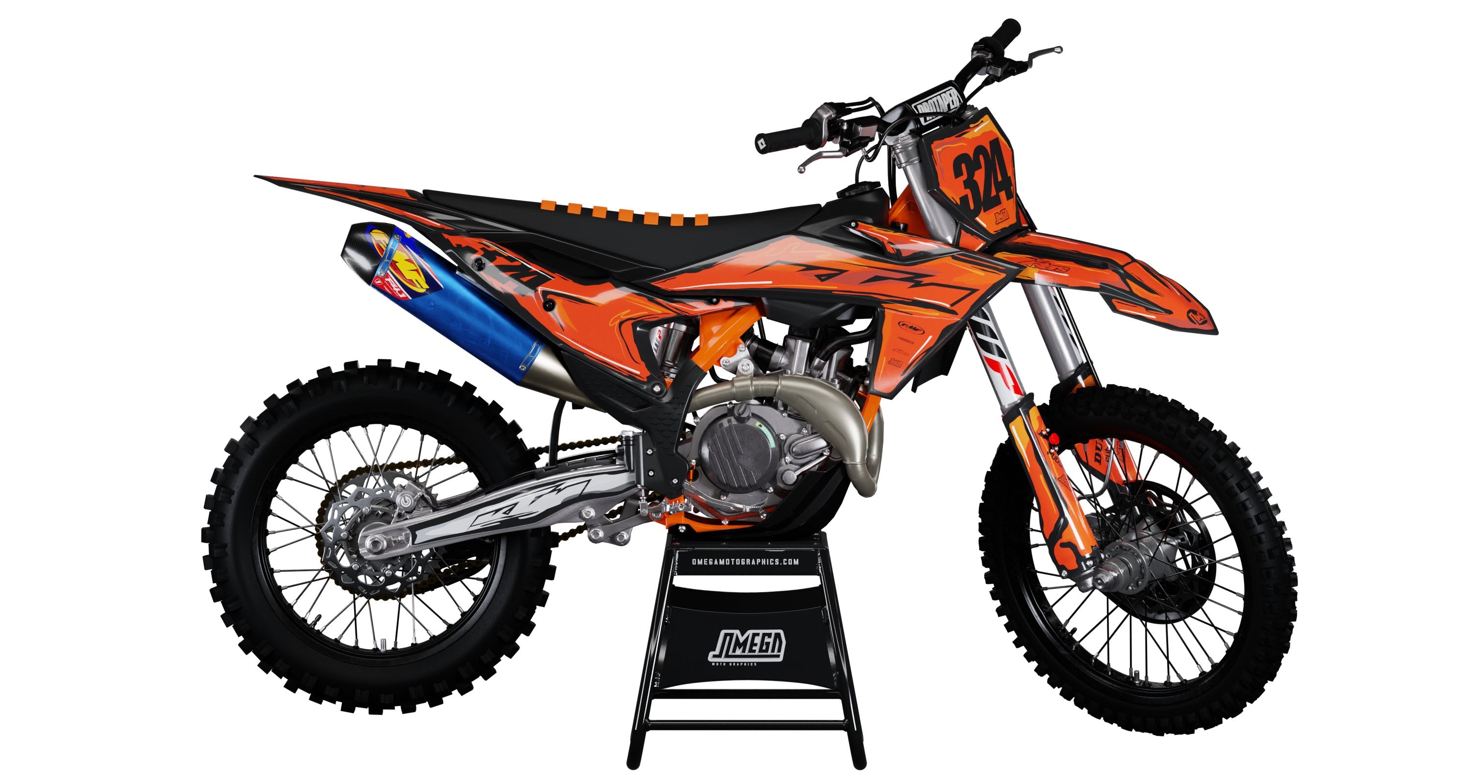 Orange Manga Graphics Kit | MX Sticker Kit – Omega Moto Graphics