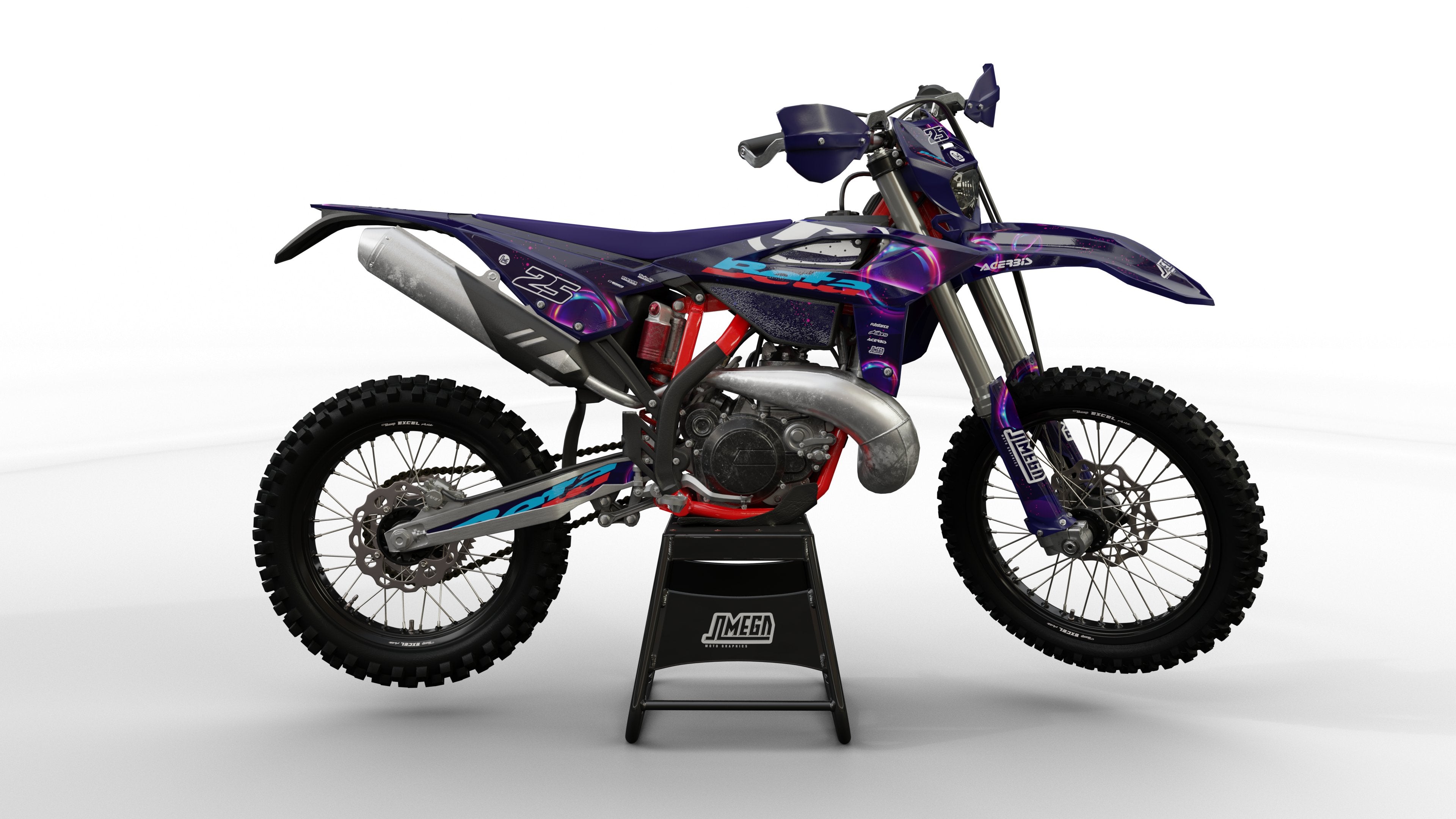 Space Bubbles Graphics Kit | Dirt Bike Decals – Omega Moto Graphics