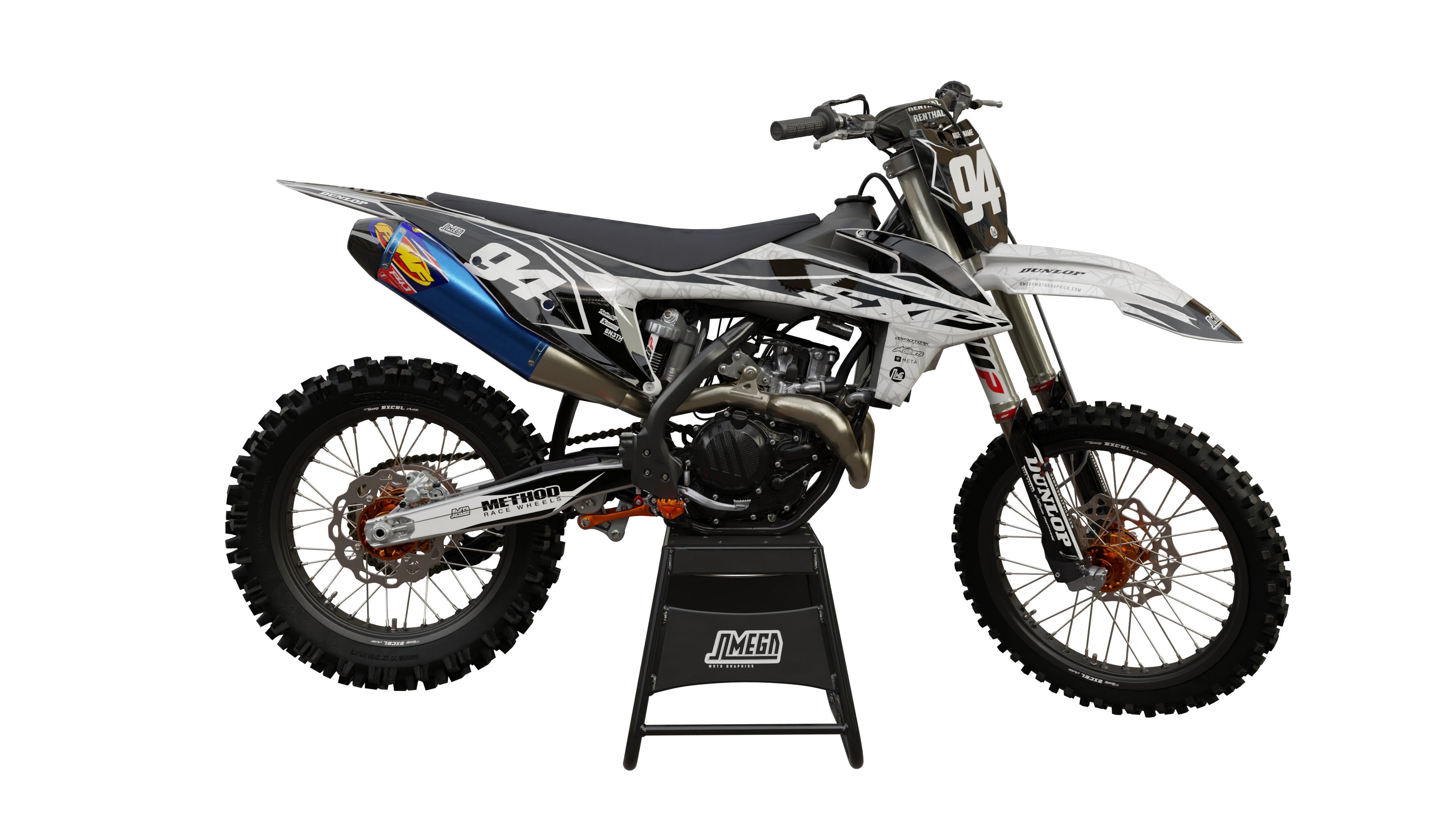 KTM White Flow Graphics Kit | Omega Moto Graphics