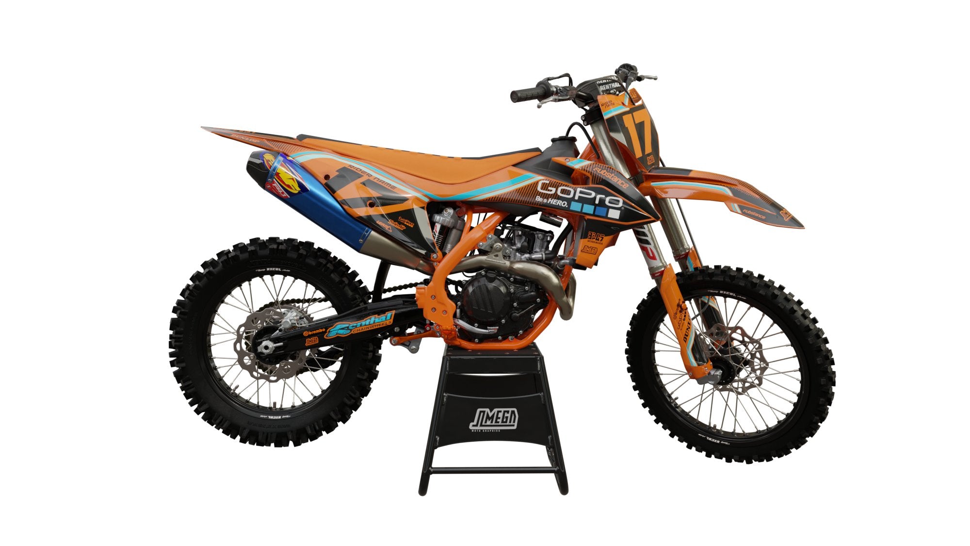 KTM SX EXC Blue Flow Graphics Kit | Omega Moto Graphics
