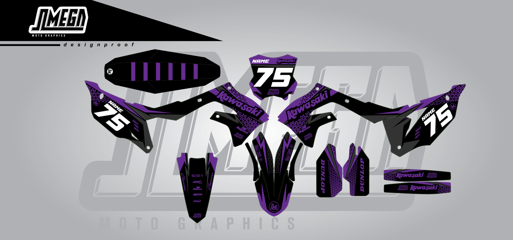 Kool Aid Purple Graphics kit | Dirt Bike Stickers – Omega Moto Graphics