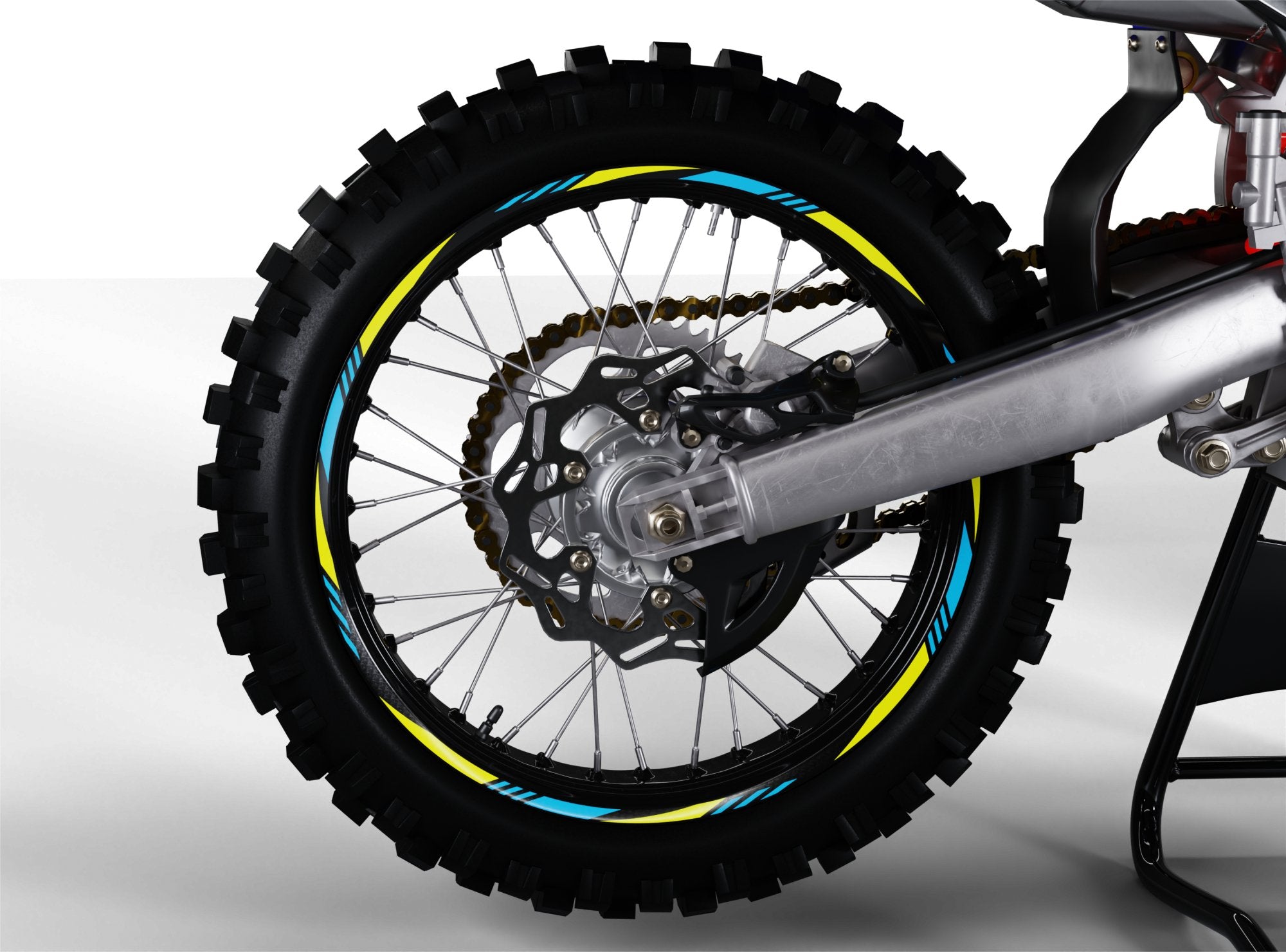 Yellow Rim Stickers - Design 3 | MX Rim Stickers – Omega Moto Graphics