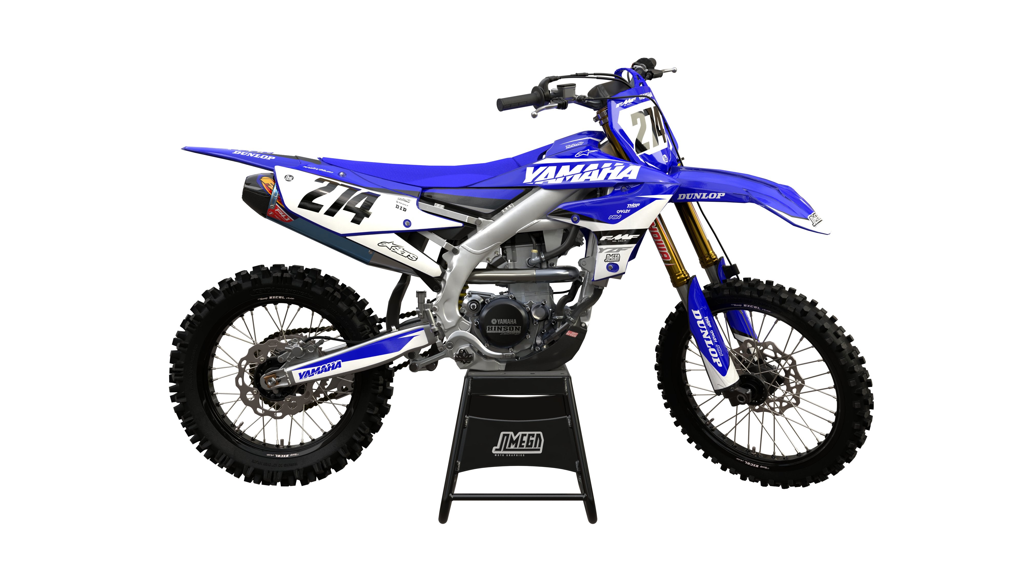 Simple Blue Graphics Kit | Dirt Bike Decals – Omega Moto Graphics